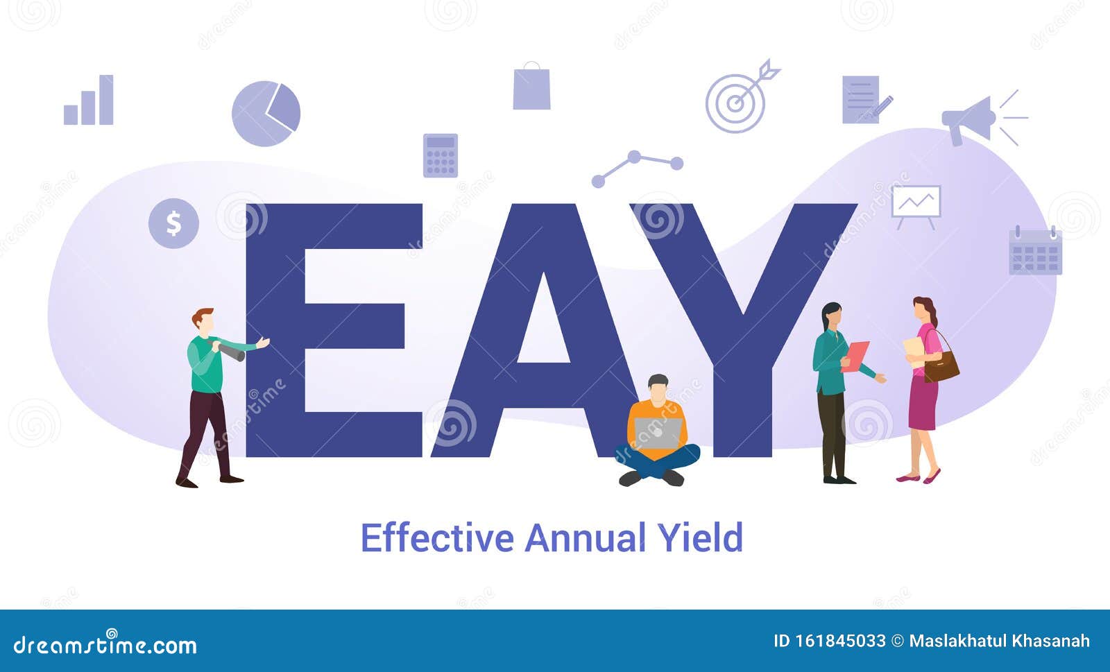 Eay Effective Annual Yield Concept With Big Word Or Text And Team ...