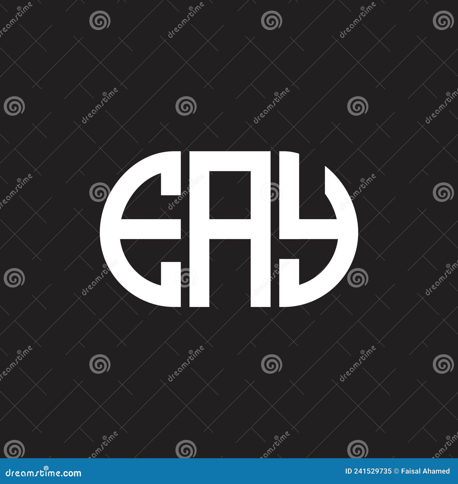 EAY Letter Logo Design on Black Background. EAY Creative Initials ...