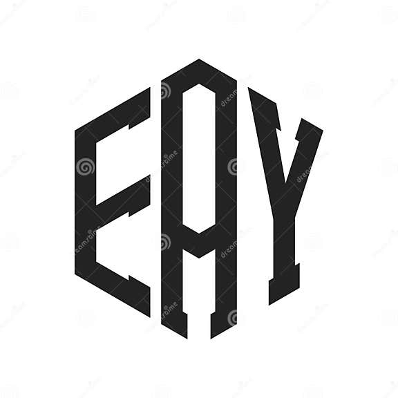 EAY Logo Design. Initial Letter EAY Monogram Logo Using Hexagon Shape ...