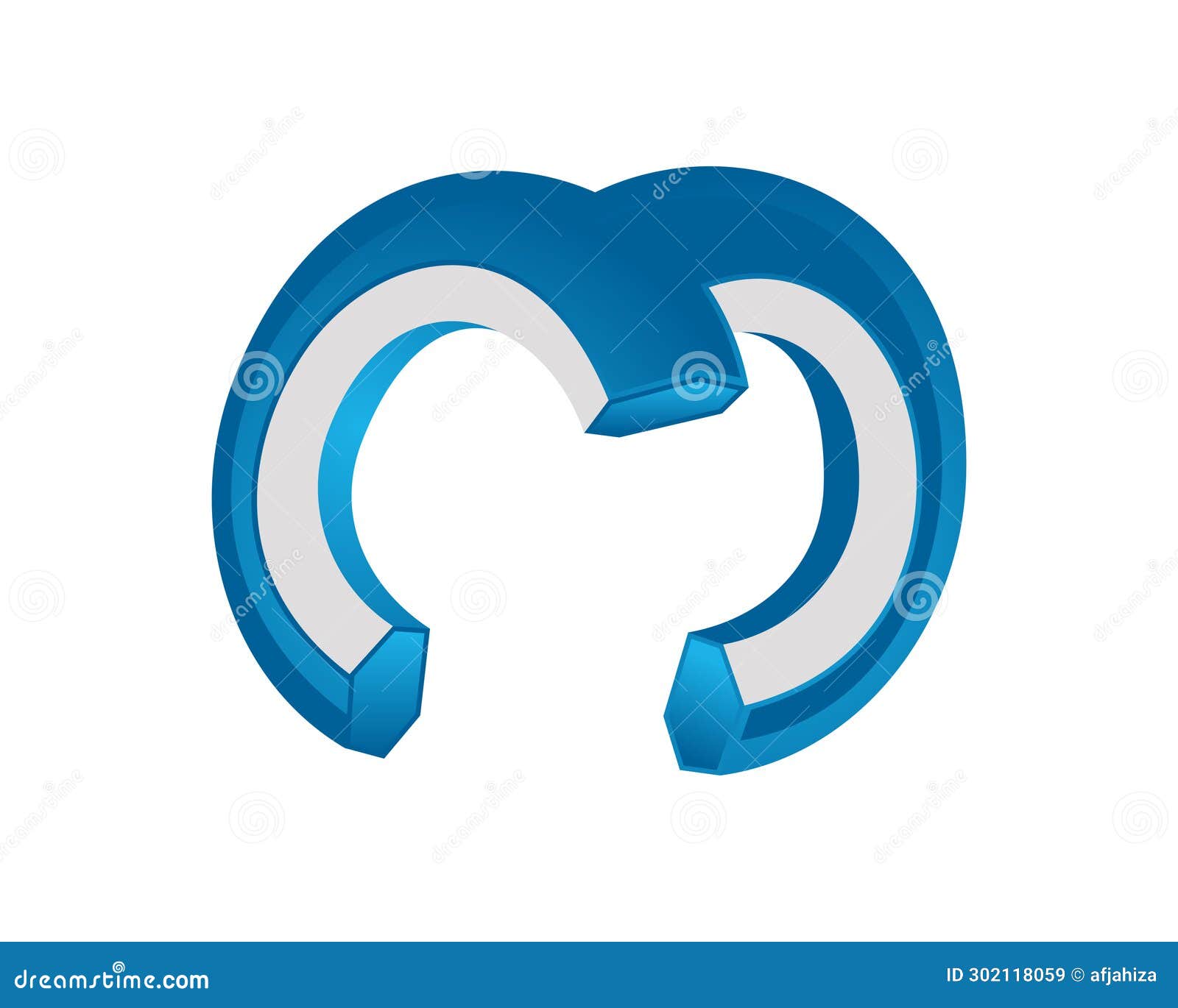 M Letter Curve Technology Logo Stock Vector - Illustration of isolated ...