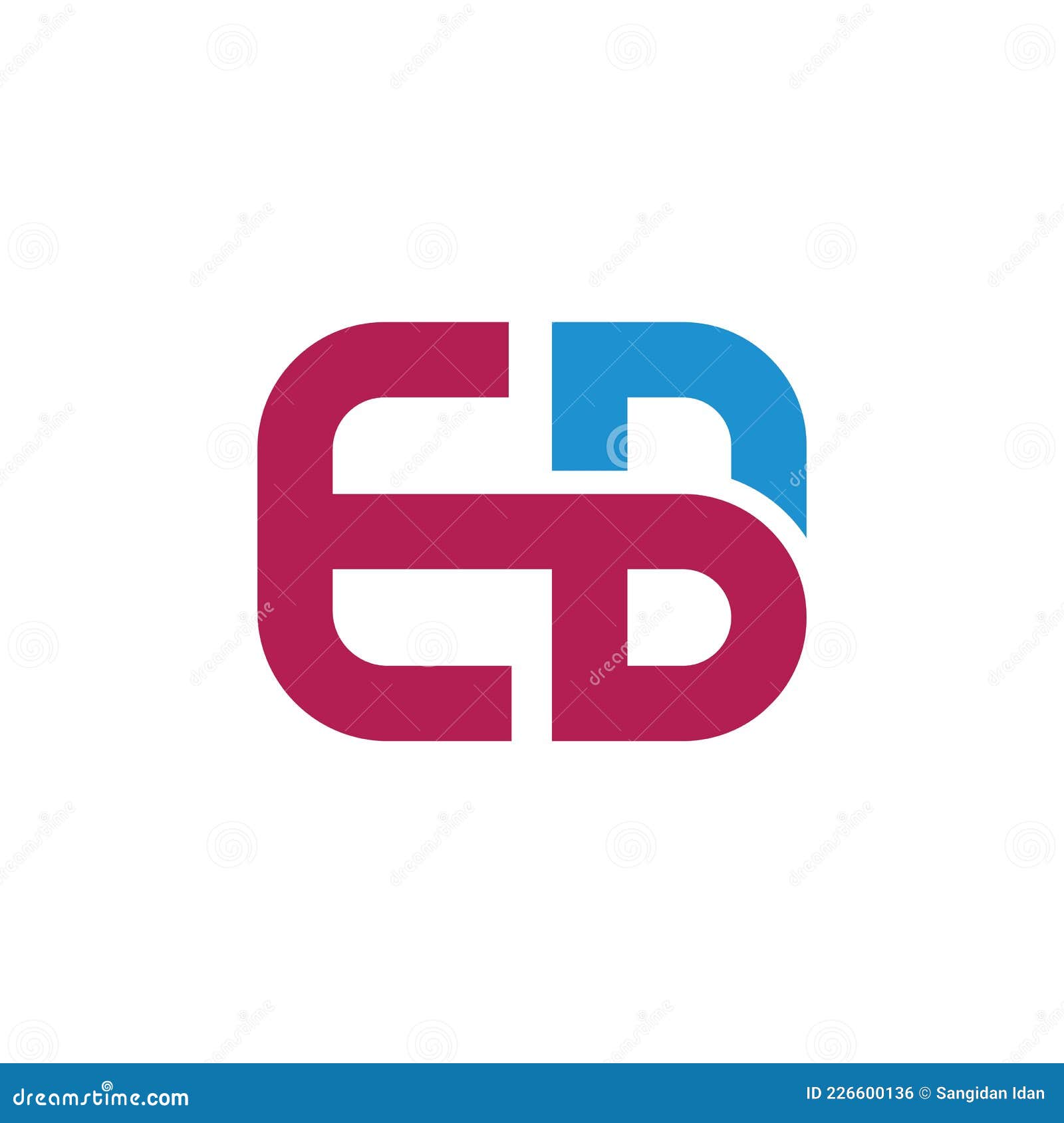 EB Letter Icon Design Vector Illustration Stock Vector - Illustration ...