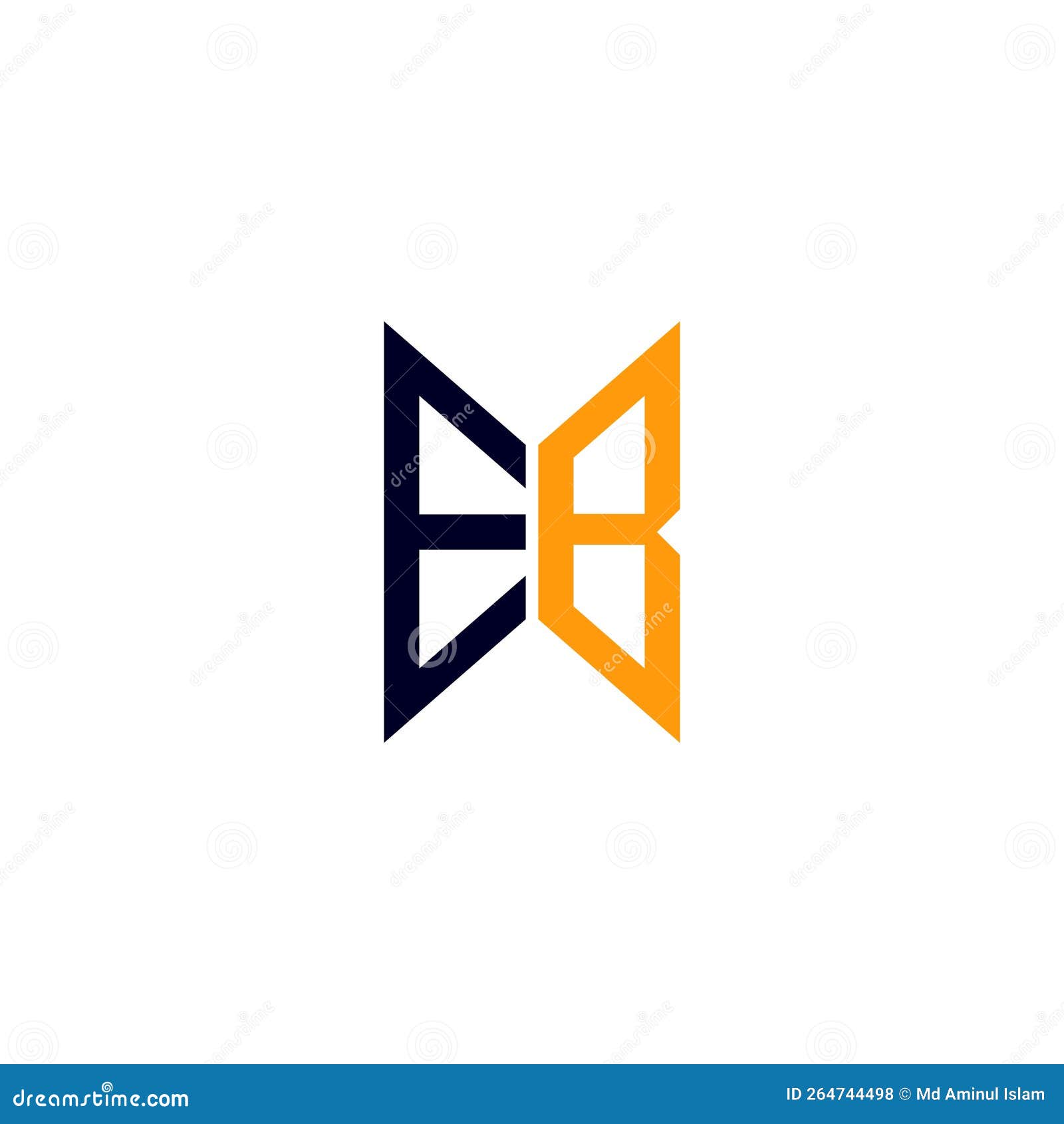 EB Letter Logo Creative Design with Vector Graphic, Stock Vector ...