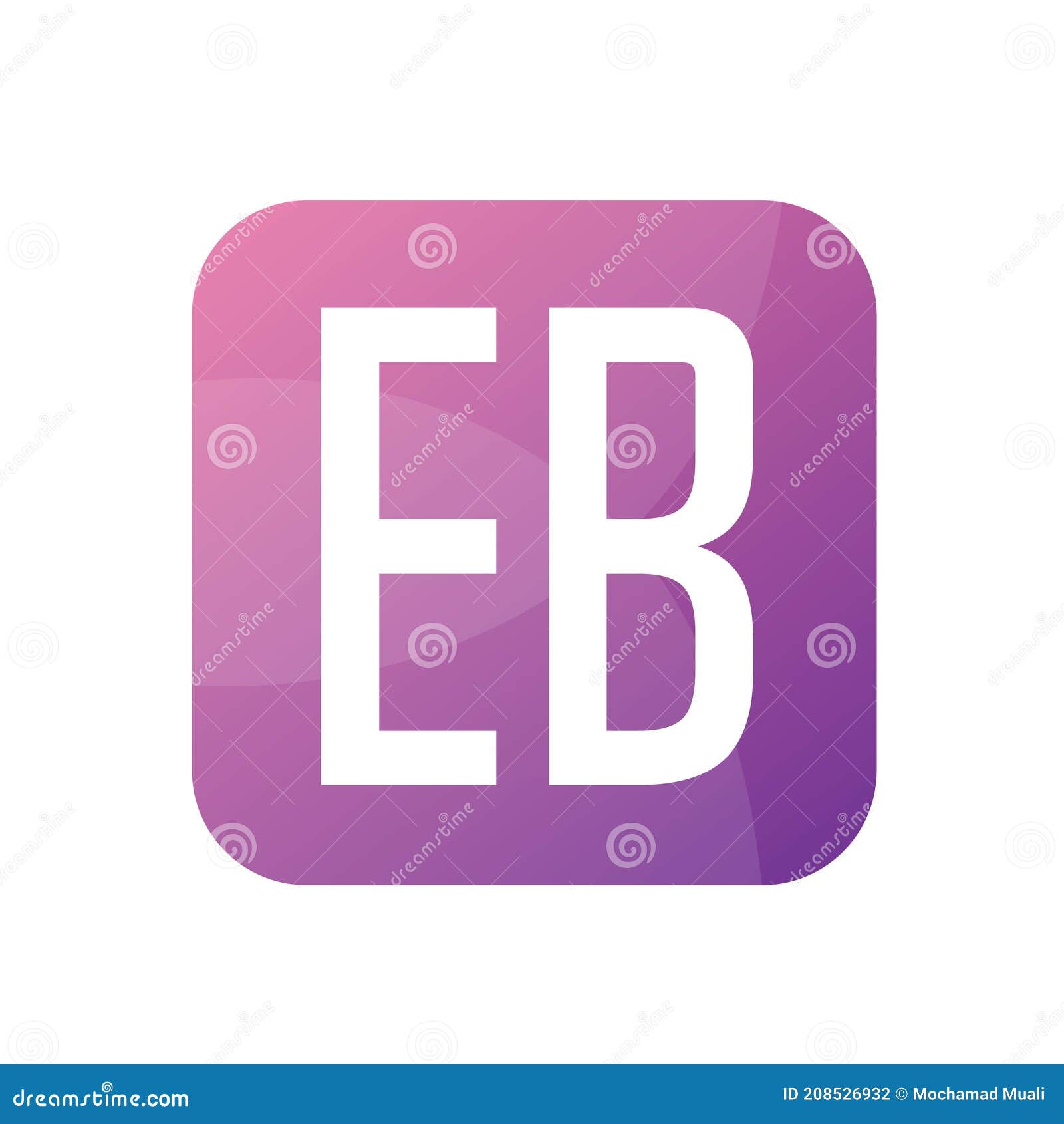 EB Letter Logo Design with Simple Style Stock Vector - Illustration of ...