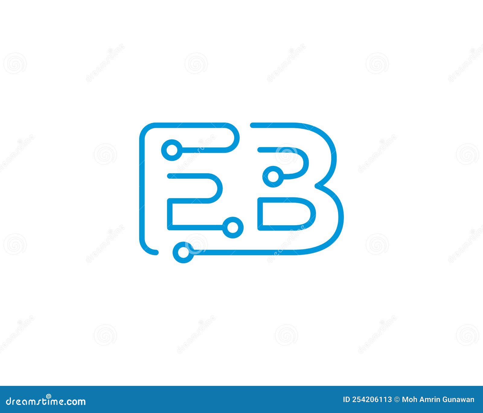 EB Letters, Electronic Circuit, Technology Logo Design Vector 001 Stock ...