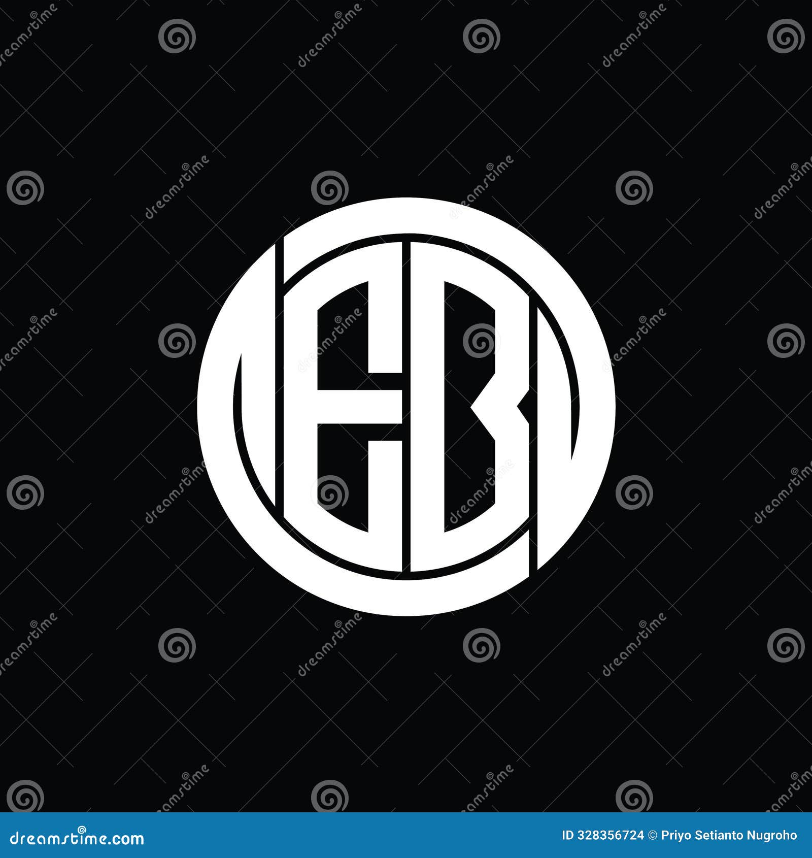 EB Logo Monogram Shield Inside Circle Shape Vector Images Design ...