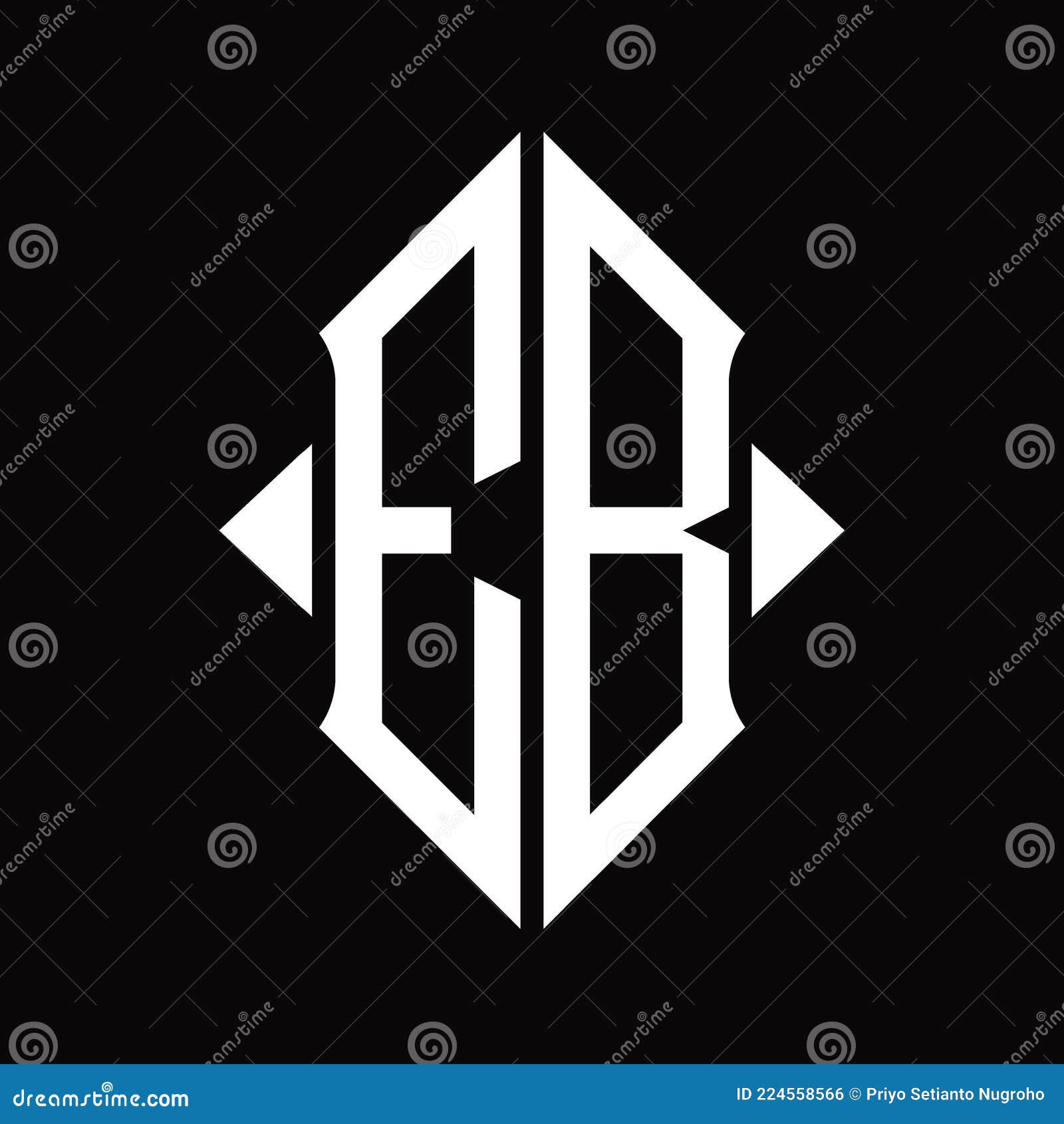 EB Logo Monogram with Shield Shape Isolated Design Template Stock ...