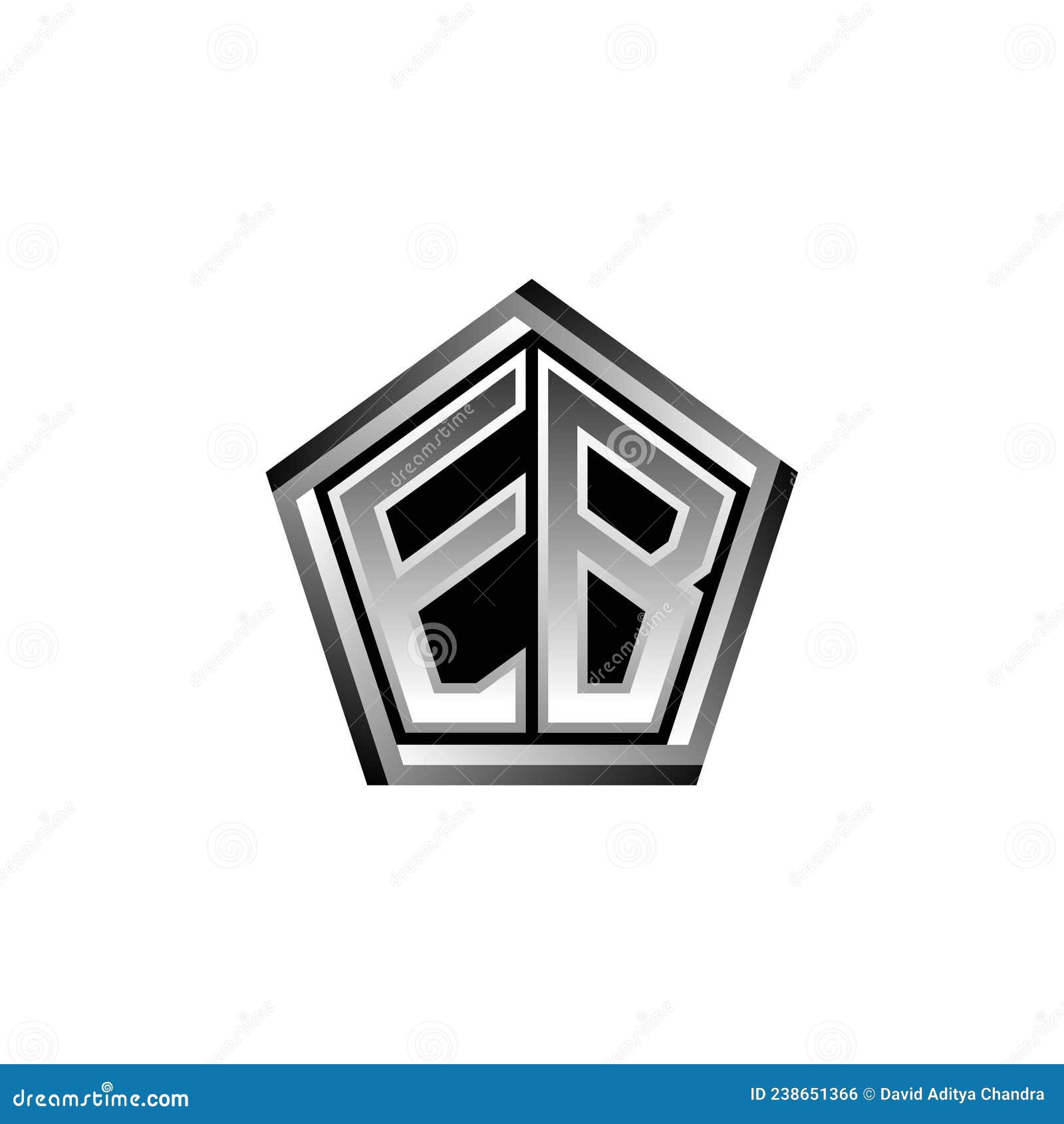 EB Logo Monogram Silver Geometric Modern Design Stock Vector ...