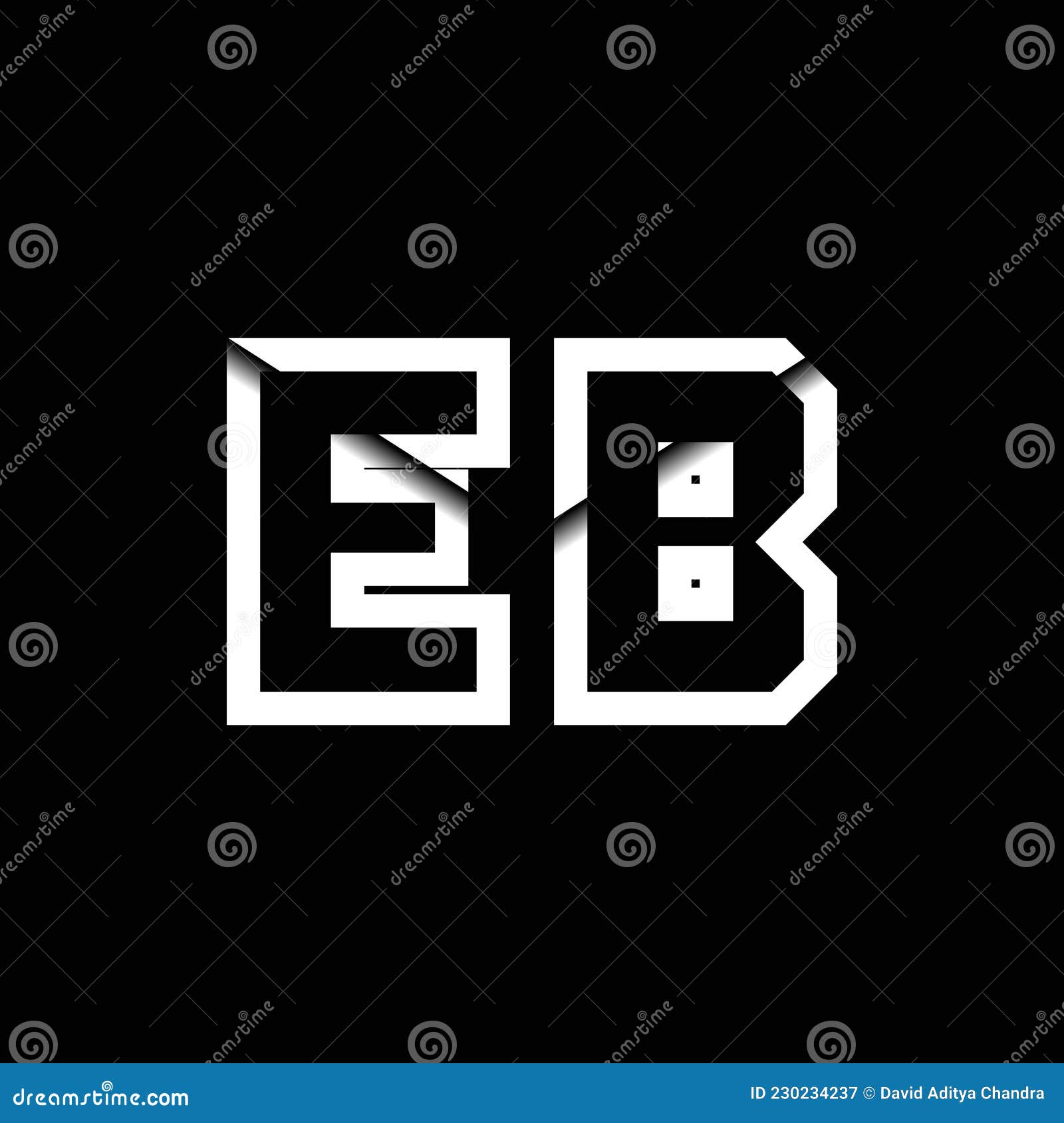 EB Monogram Envelope Shape Style Stock Vector - Illustration of ...