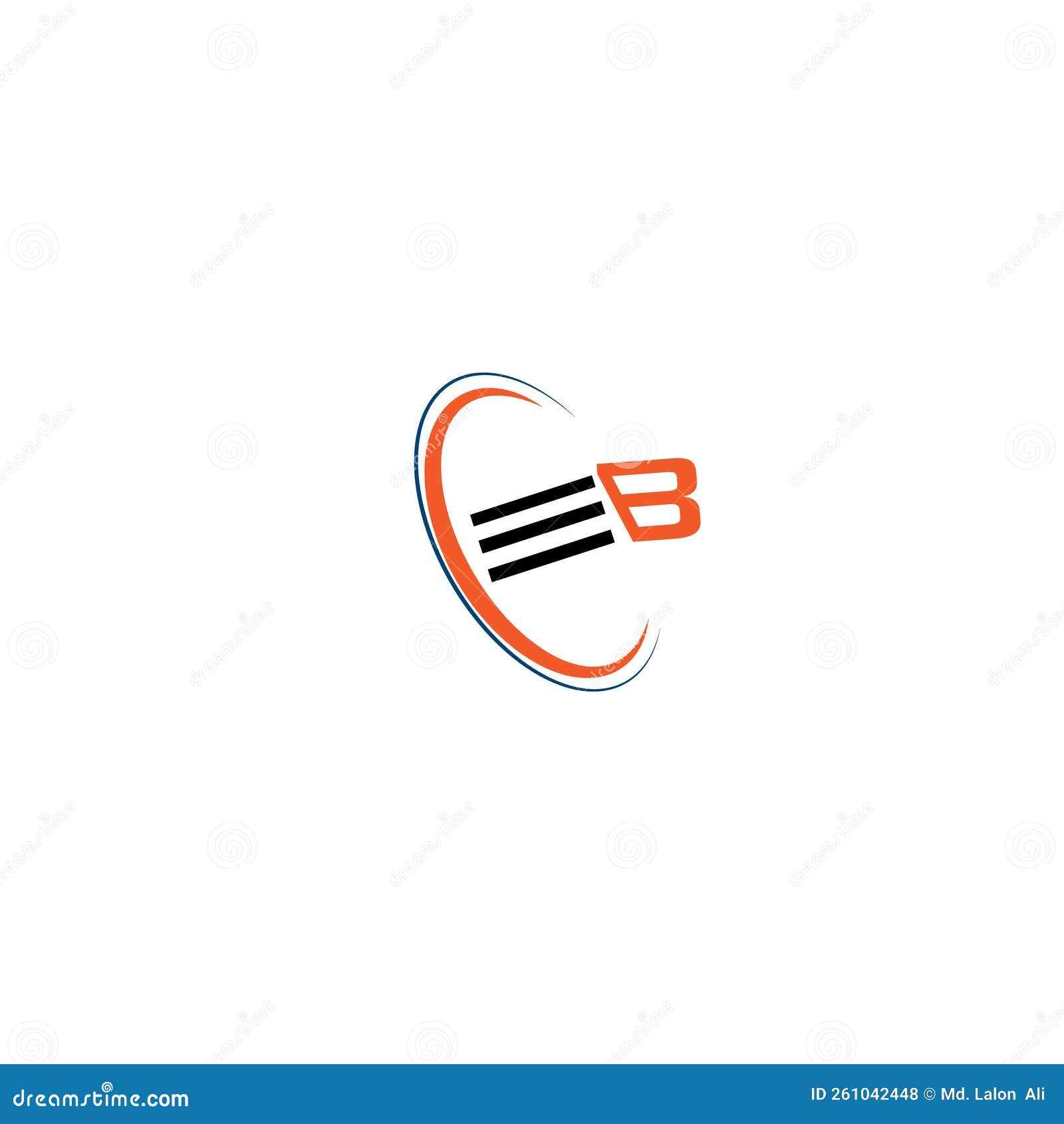 EB Text Logo Design stock vector. Illustration of cartoon - 261042448