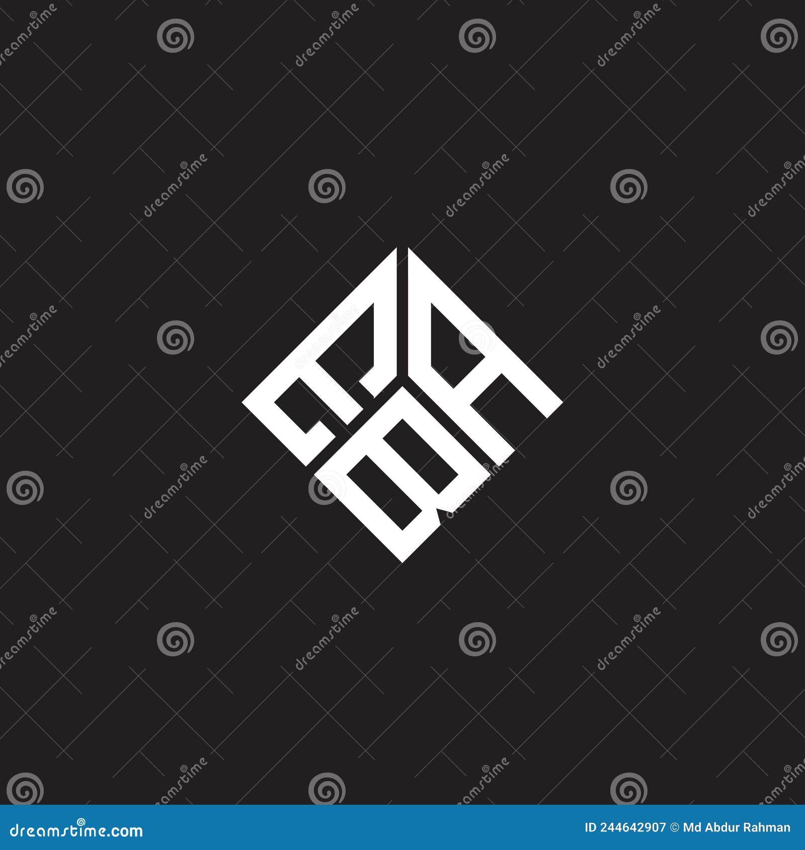 EBA Letter Logo Design On Black Background. EBA Creative Initials ...