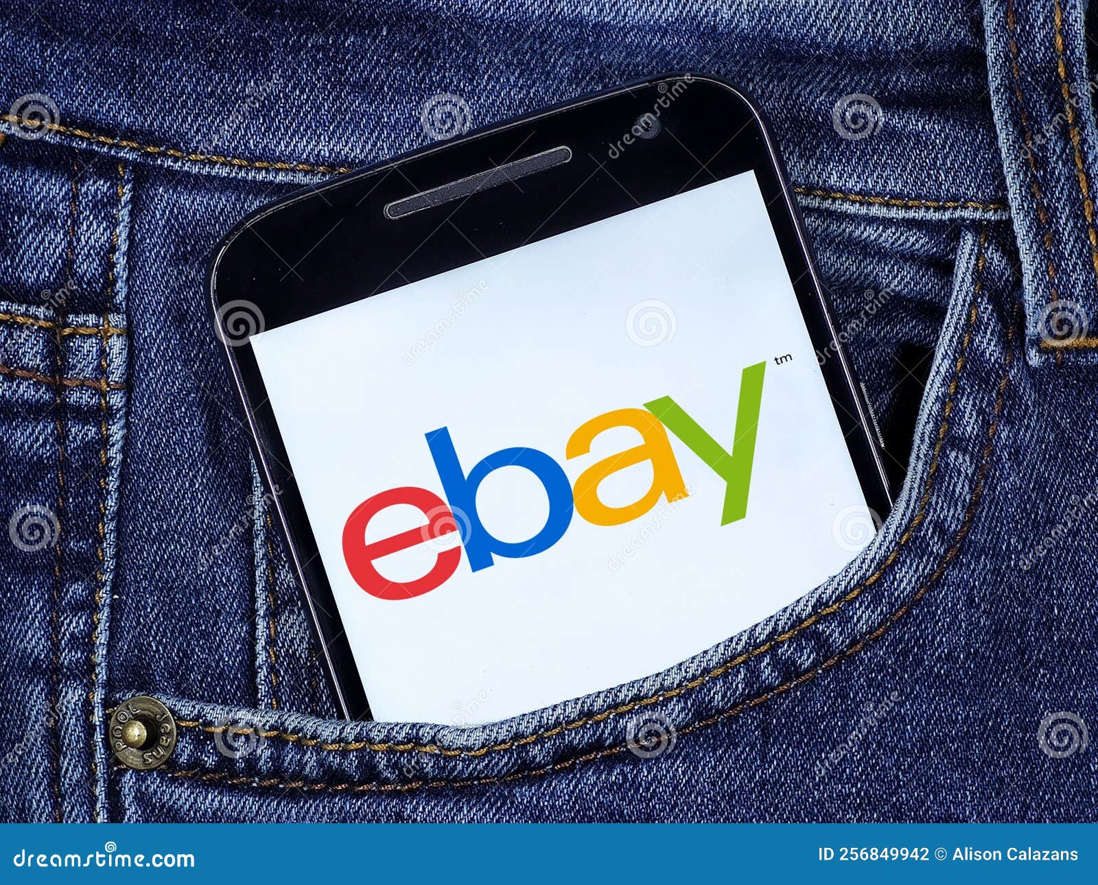 EBay Logo on the Smartphone Screen. EBay is an E-commerce Company ...