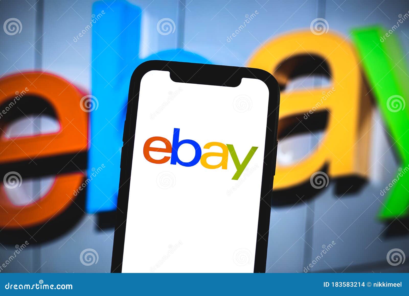 EBay Shop Logo on the Smartphone Screen. Editorial Stock Image - Image ...