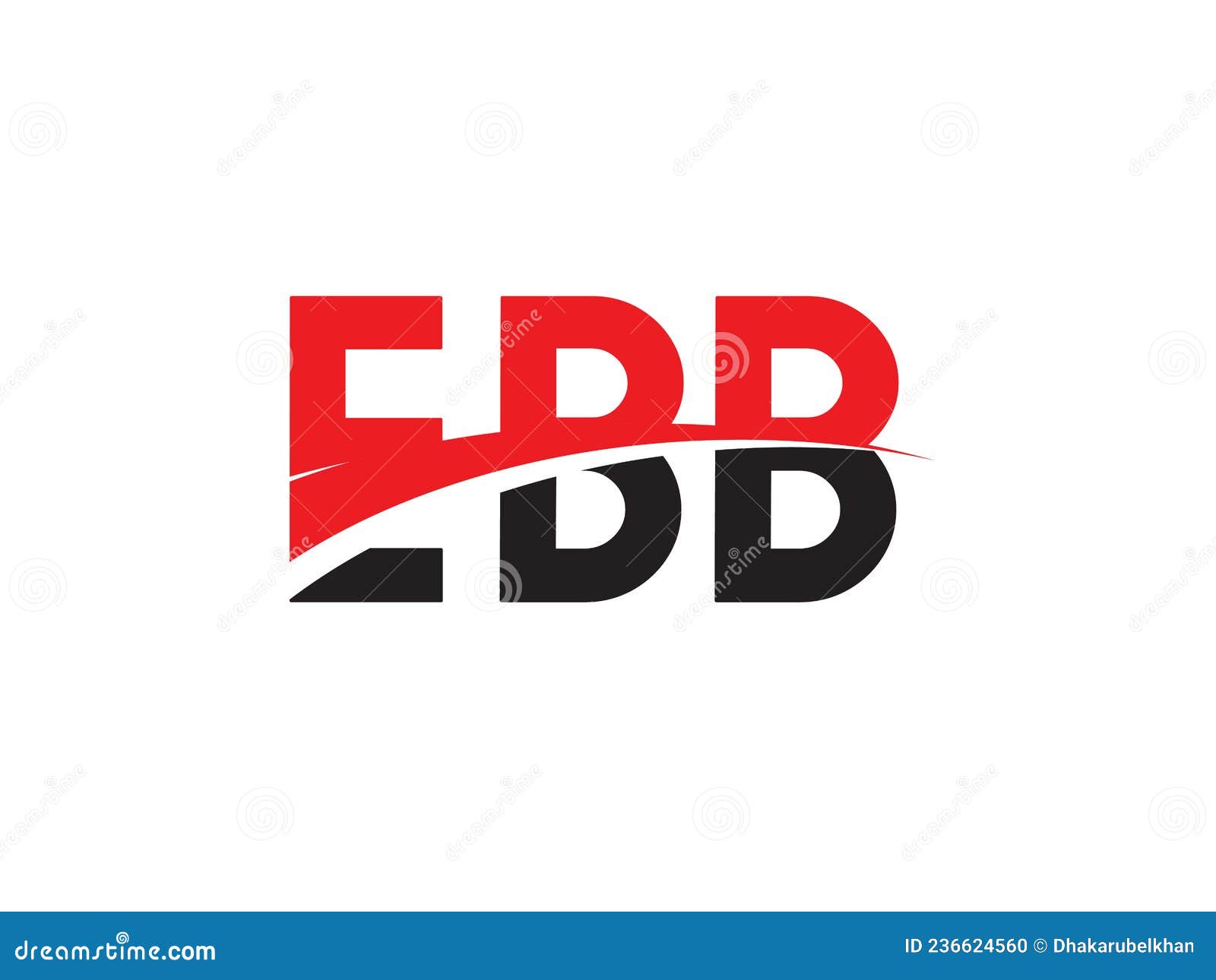 EBB Letter Initial Logo Design Vector Illustration Stock Vector ...