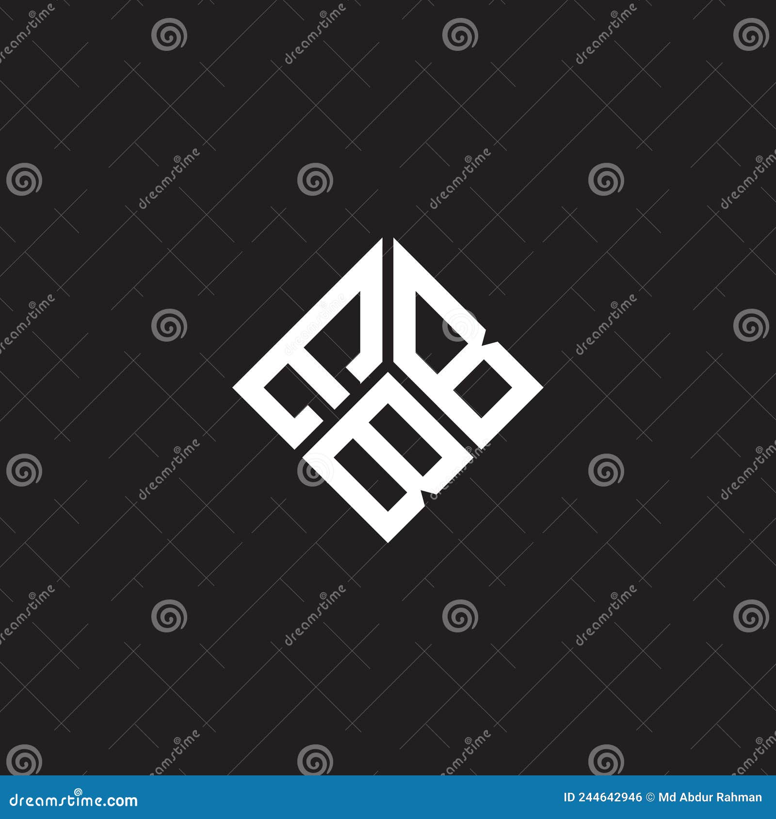 EBB Letter Logo Design On Black Background. EBB Creative Initials ...
