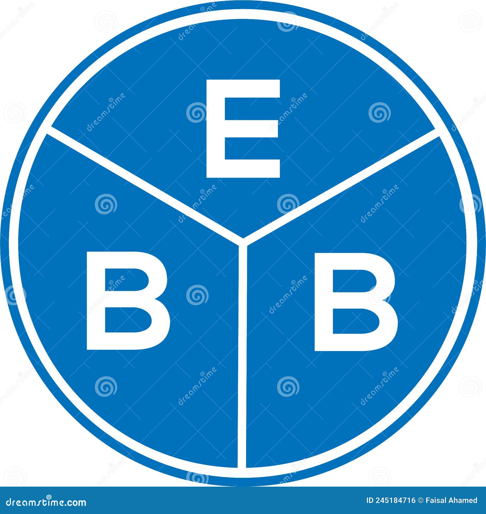EBB Letter Logo Design On White Background. EBB Creative Circle Letter ...