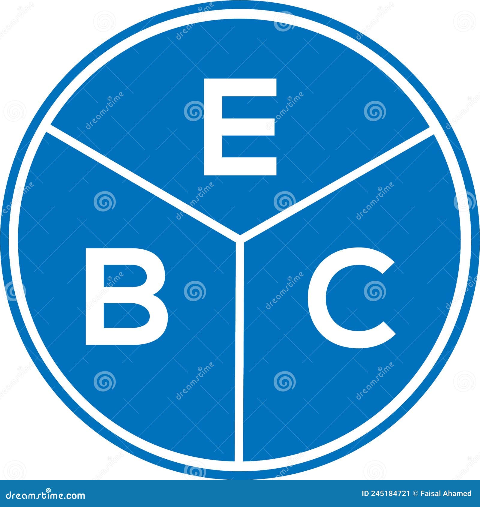 EBC Letter Logo Design on White Background. EBC Creative Circle Letter ...