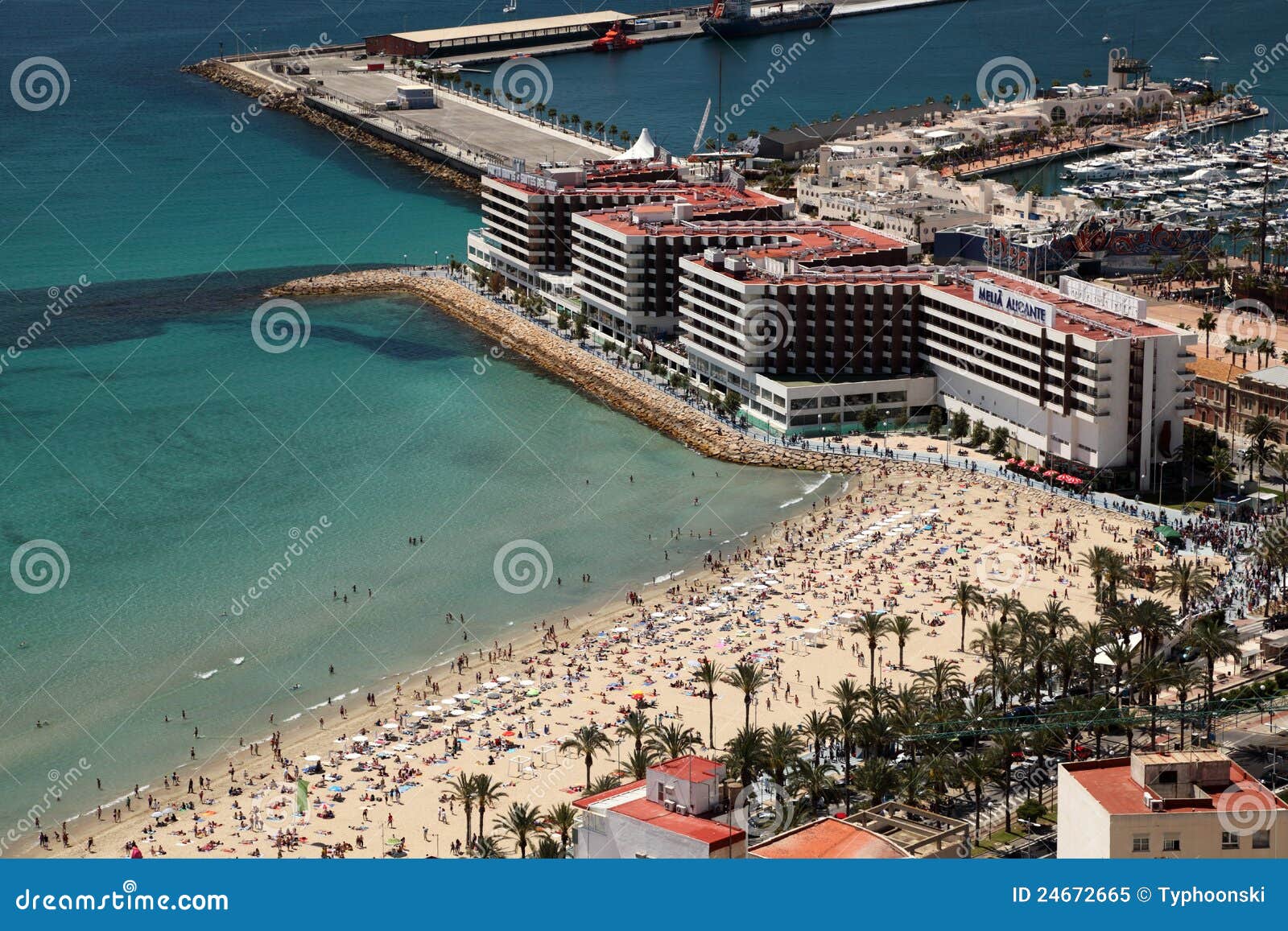EBeach and Marina in Alicante, Spain Editorial Image - Image of view ...