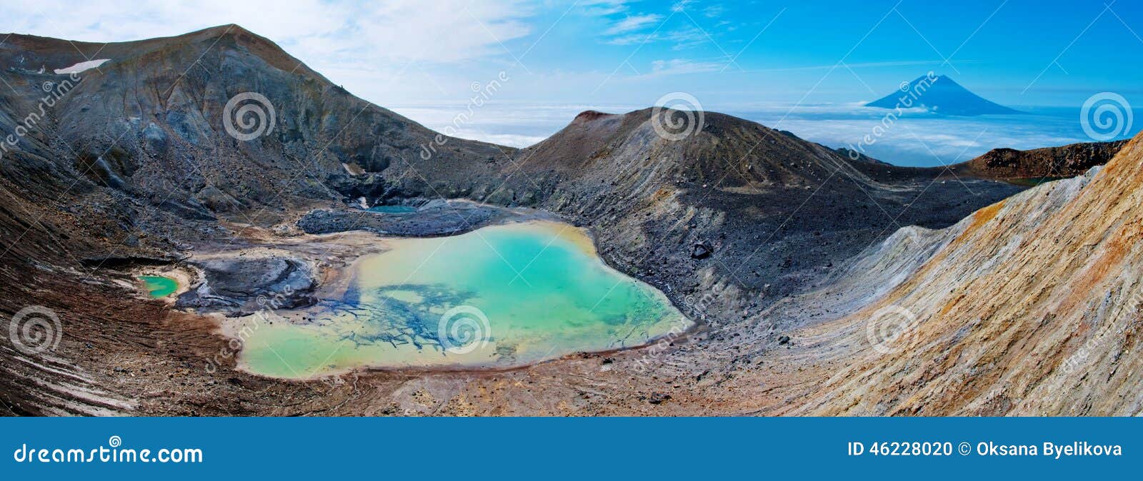 Ebeko Volcano, Paramushir Island, Russia Stock Photo - Image of ...