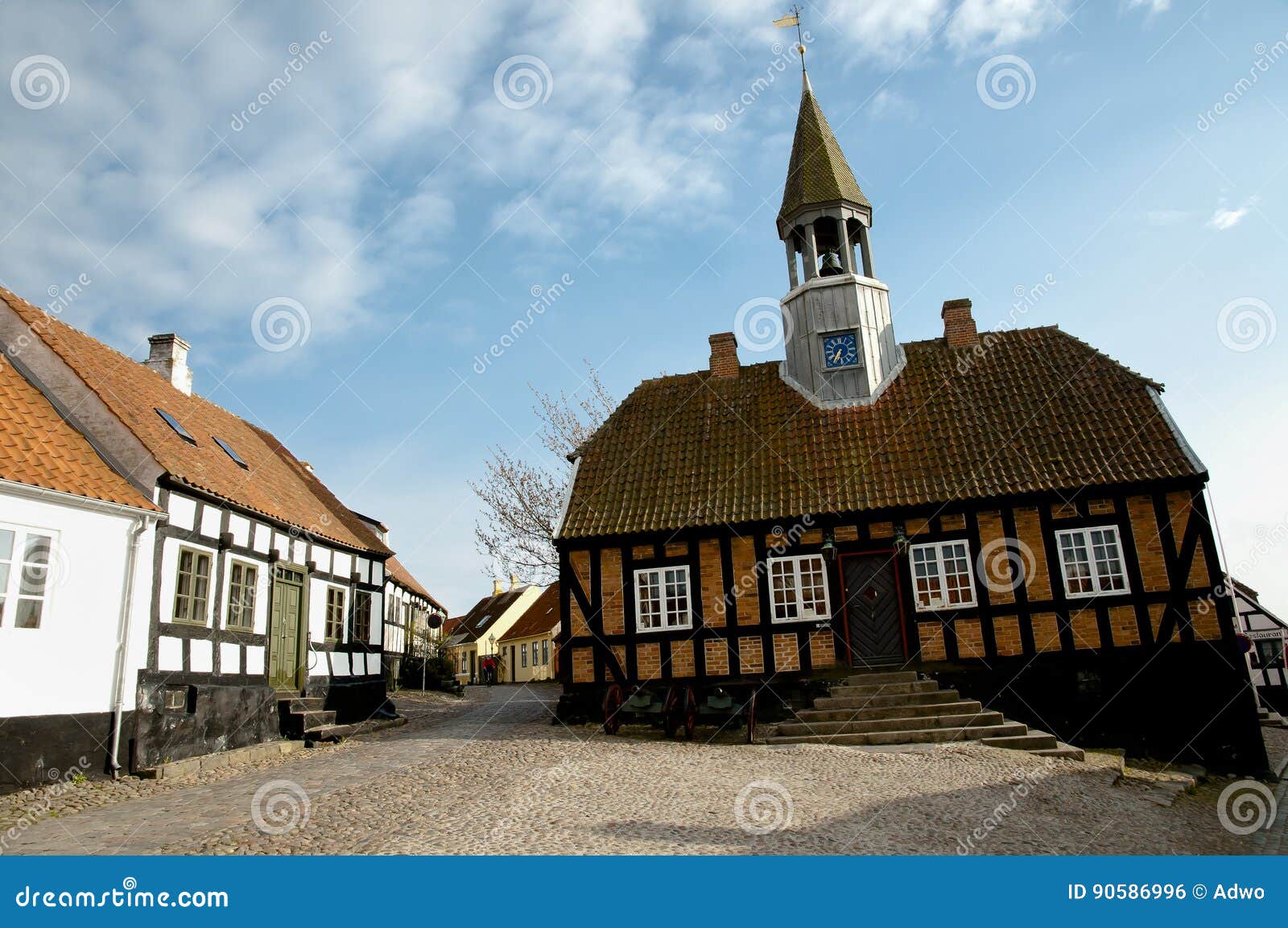 Ebeltoft - Denmark stock photo. Image of tower, stone - 90586996