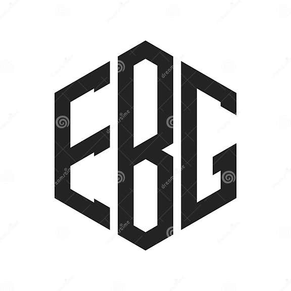 EBG Logo Design. Initial Letter EBG Monogram Logo Using Hexagon Shape ...