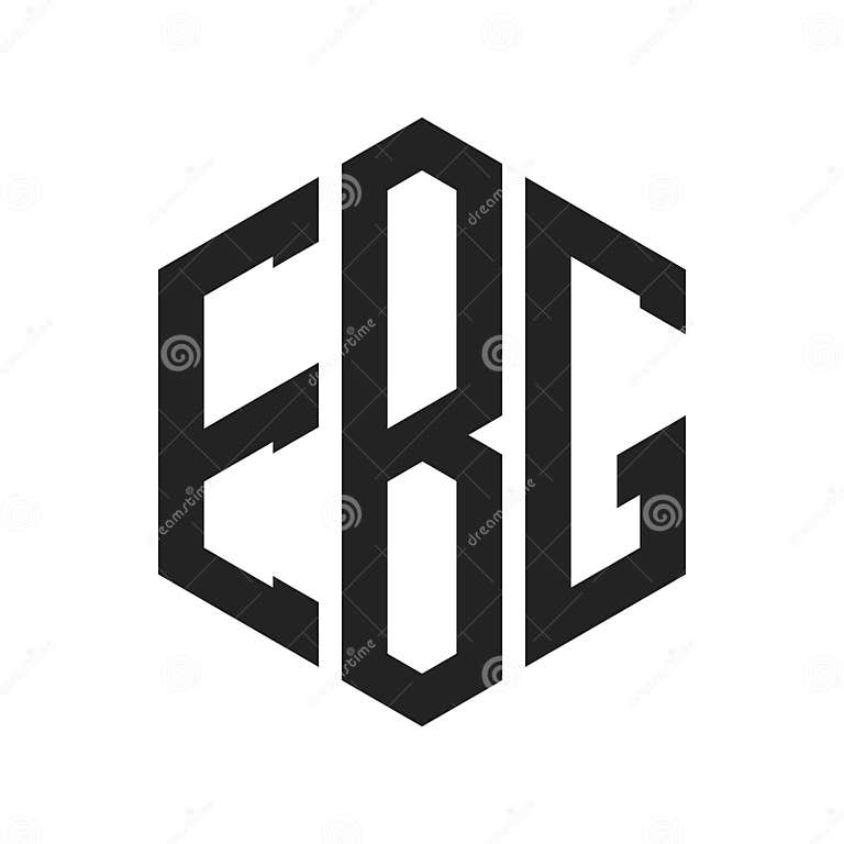 EBG Logo Design. Initial Letter EBG Monogram Logo Using Hexagon Shape ...