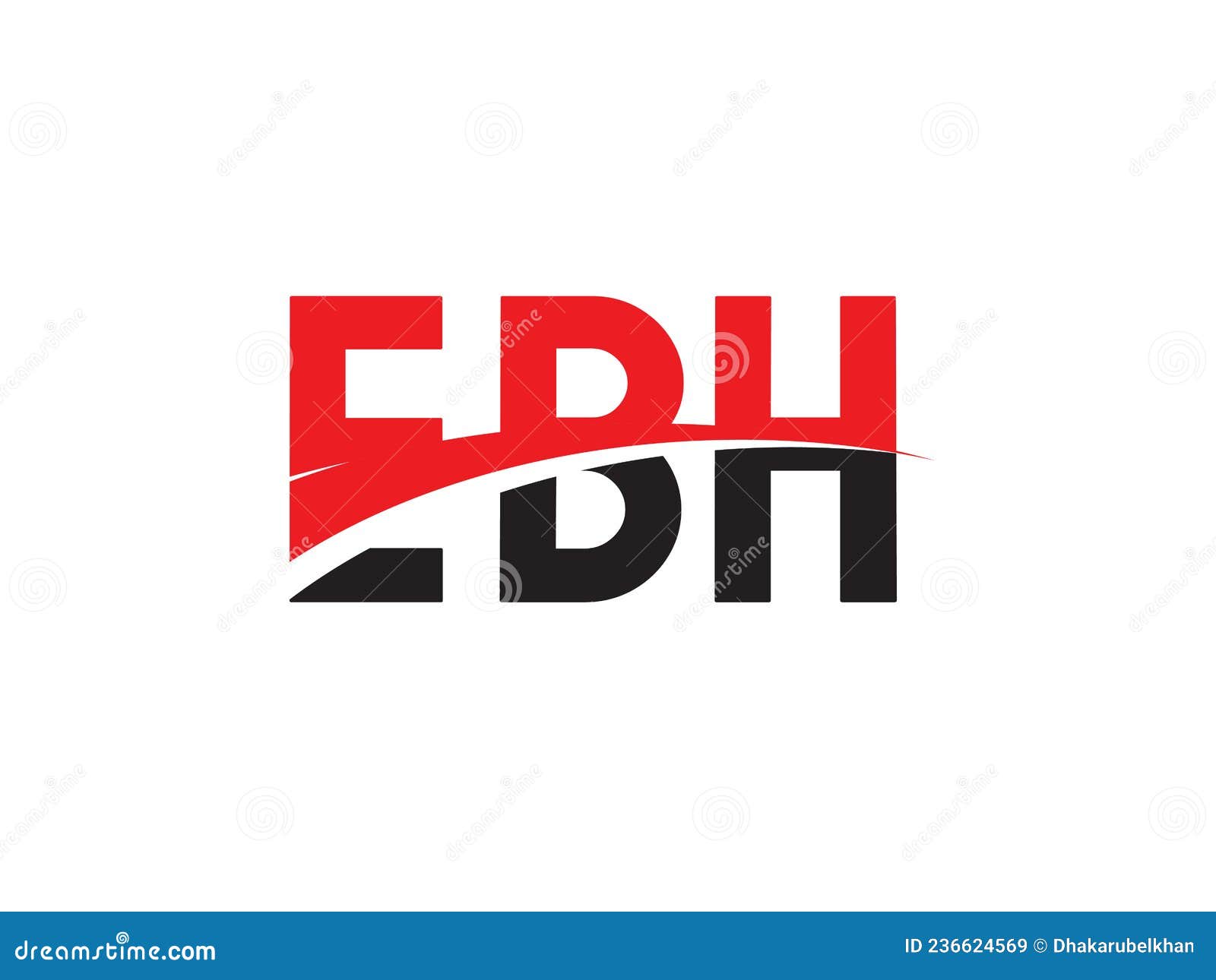 EBH Letter Initial Logo Design Vector Illustration Stock Vector ...