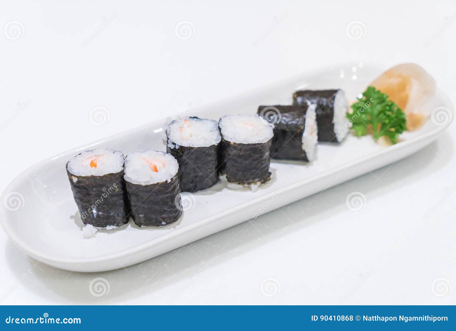 Ebi Roll Maki stock photo. Image of prawn, food, asian - 90410868