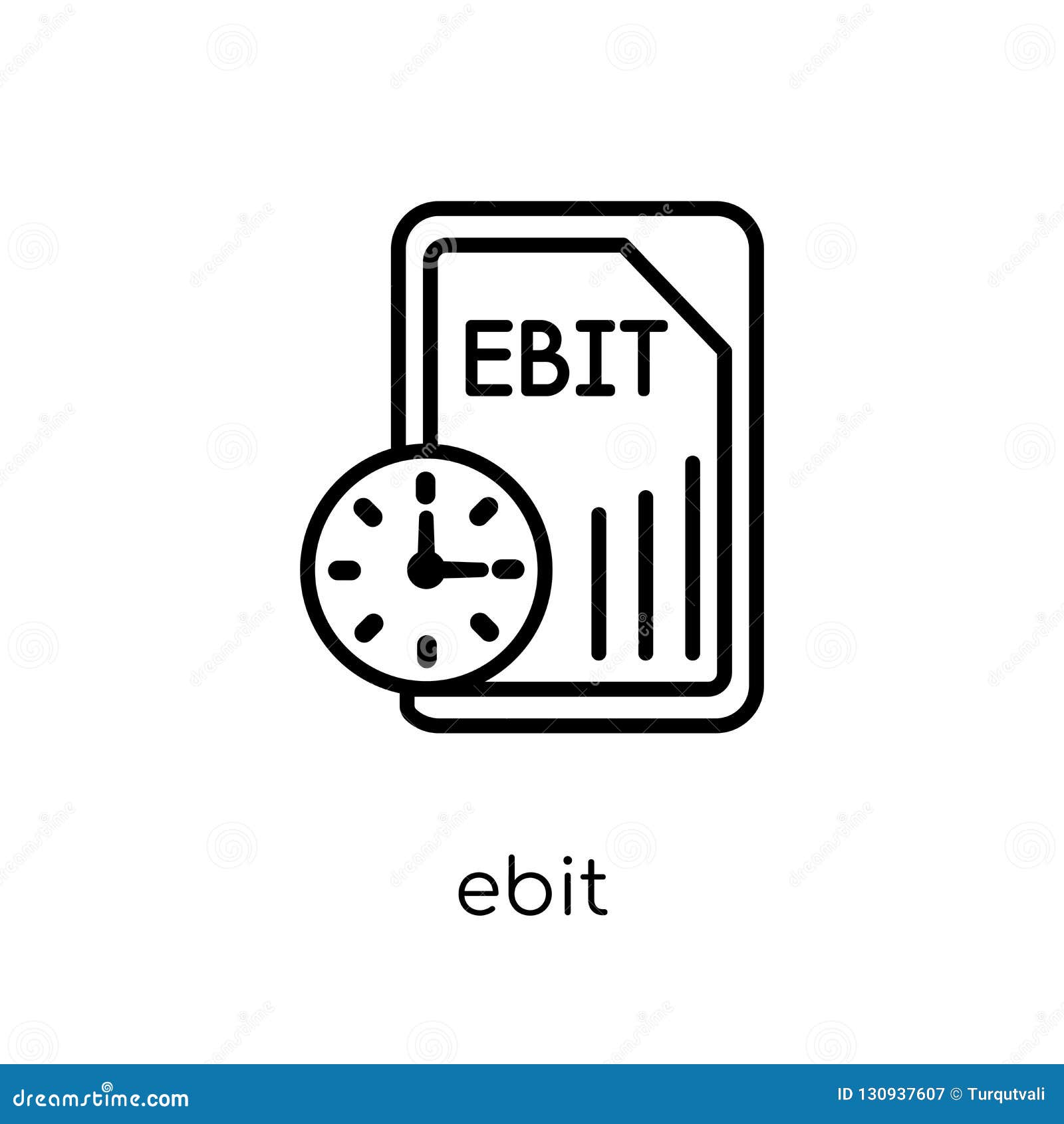 Ebit Icon. Trendy Modern Flat Linear Vector Ebit Icon on White B Stock ...