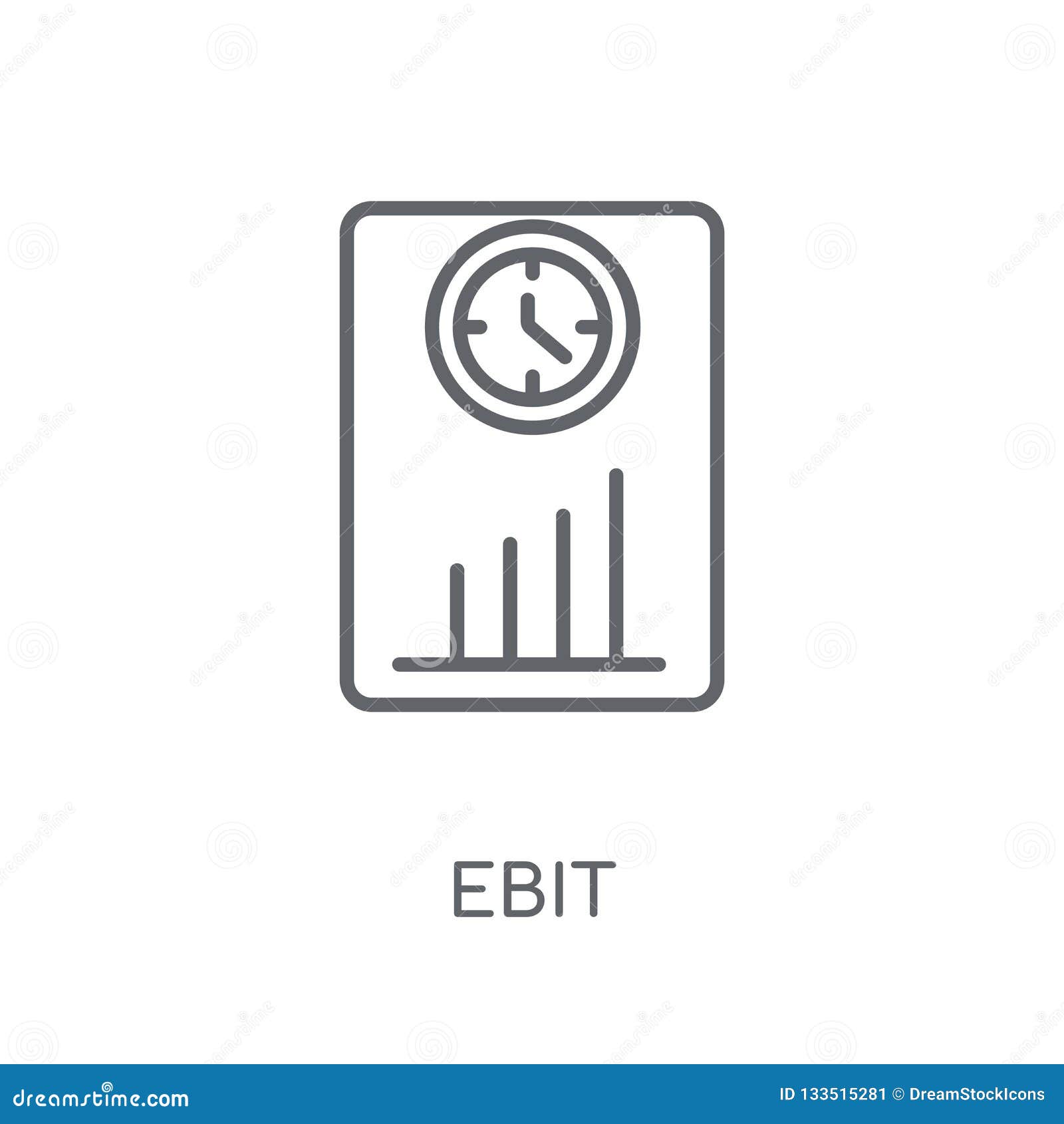 Ebit Linear Icon. Modern Outline Ebit Logo Concept on White Back Stock ...