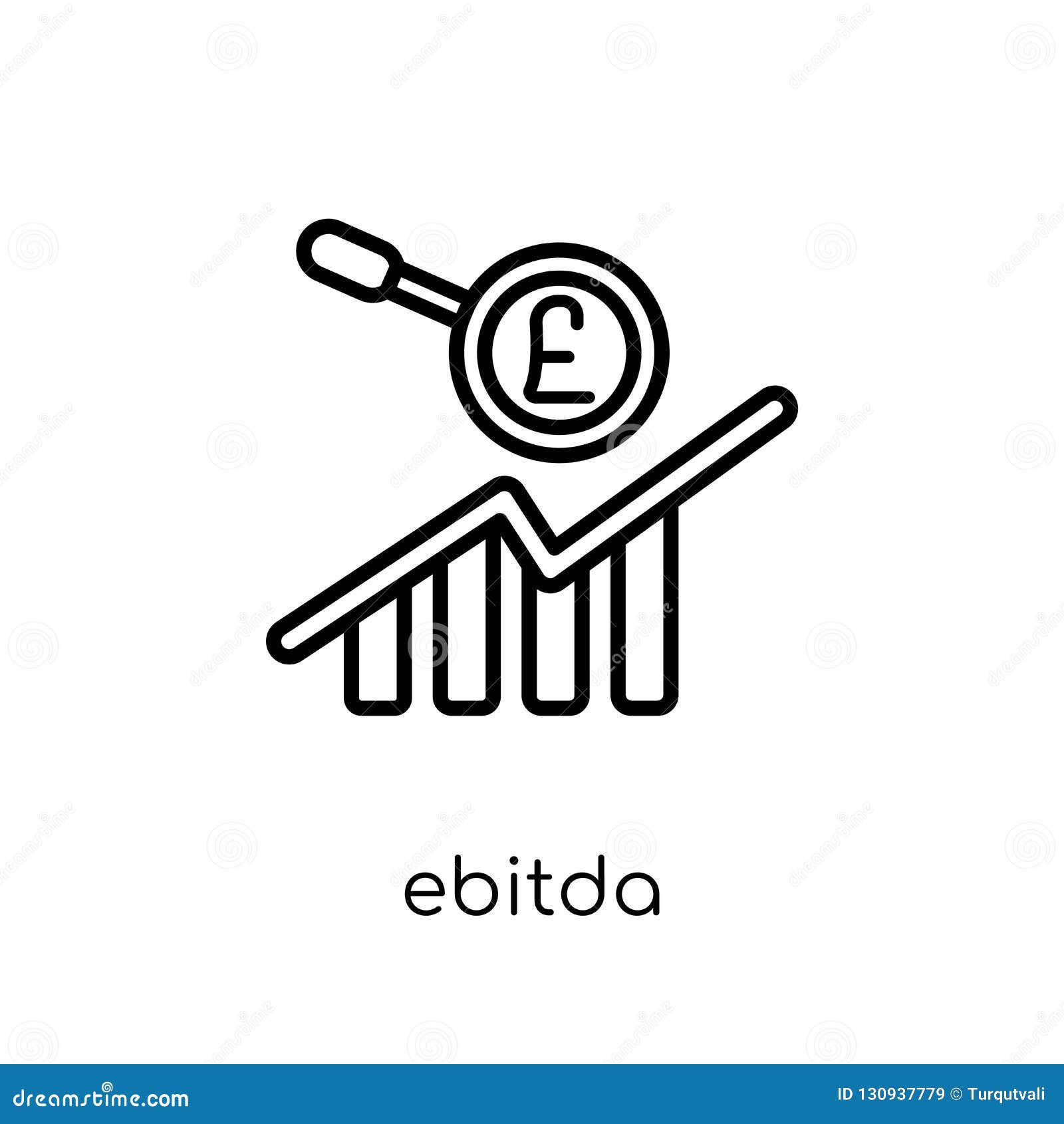 Ebitda Icon. Trendy Modern Flat Linear Vector Ebitda Icon on White ...
