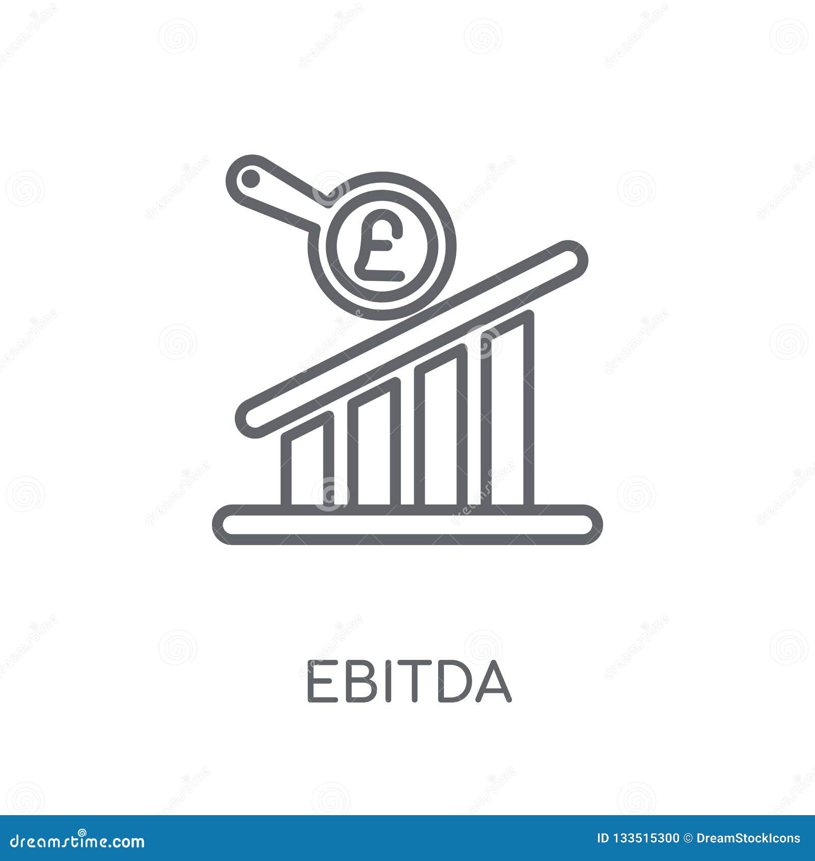 Ebitda Linear Icon. Modern Outline Ebitda Logo Concept on White Stock ...