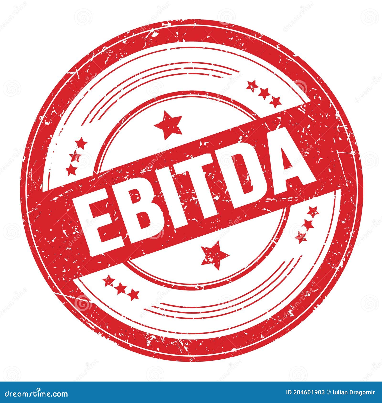 EBITDA Text on Red Round Grungy Stamp Stock Illustration - Illustration ...