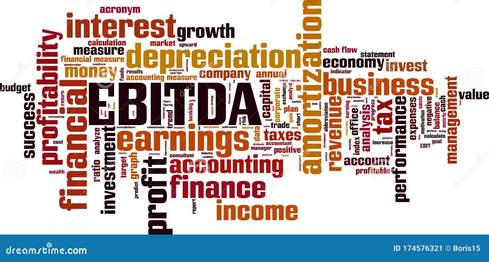 EBITDA word cloud stock vector. Illustration of ebitda - 174576321
