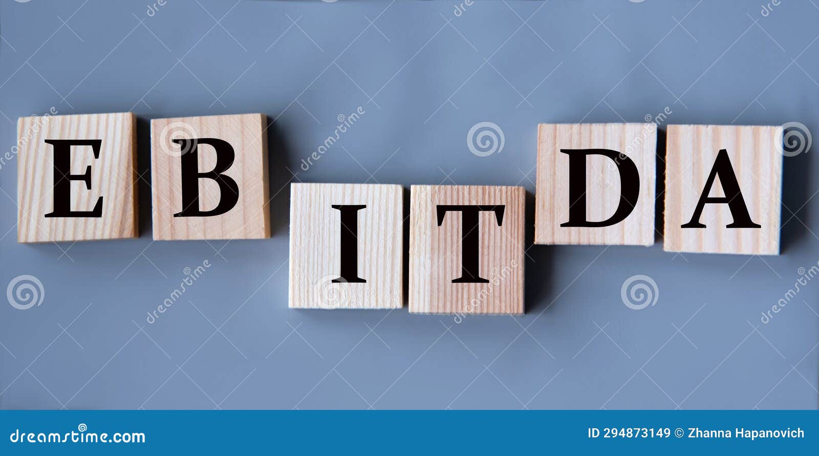 EBITDA - Word on Wooden Cubes on a Gray Background Stock Image - Image ...