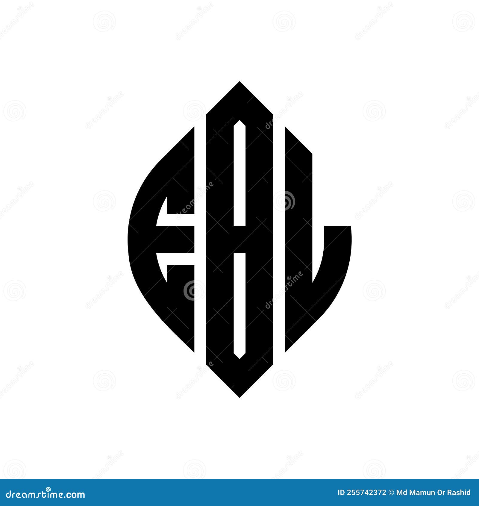 EBL Circle Letter Logo Design with Circle and Ellipse Shape. EBL ...