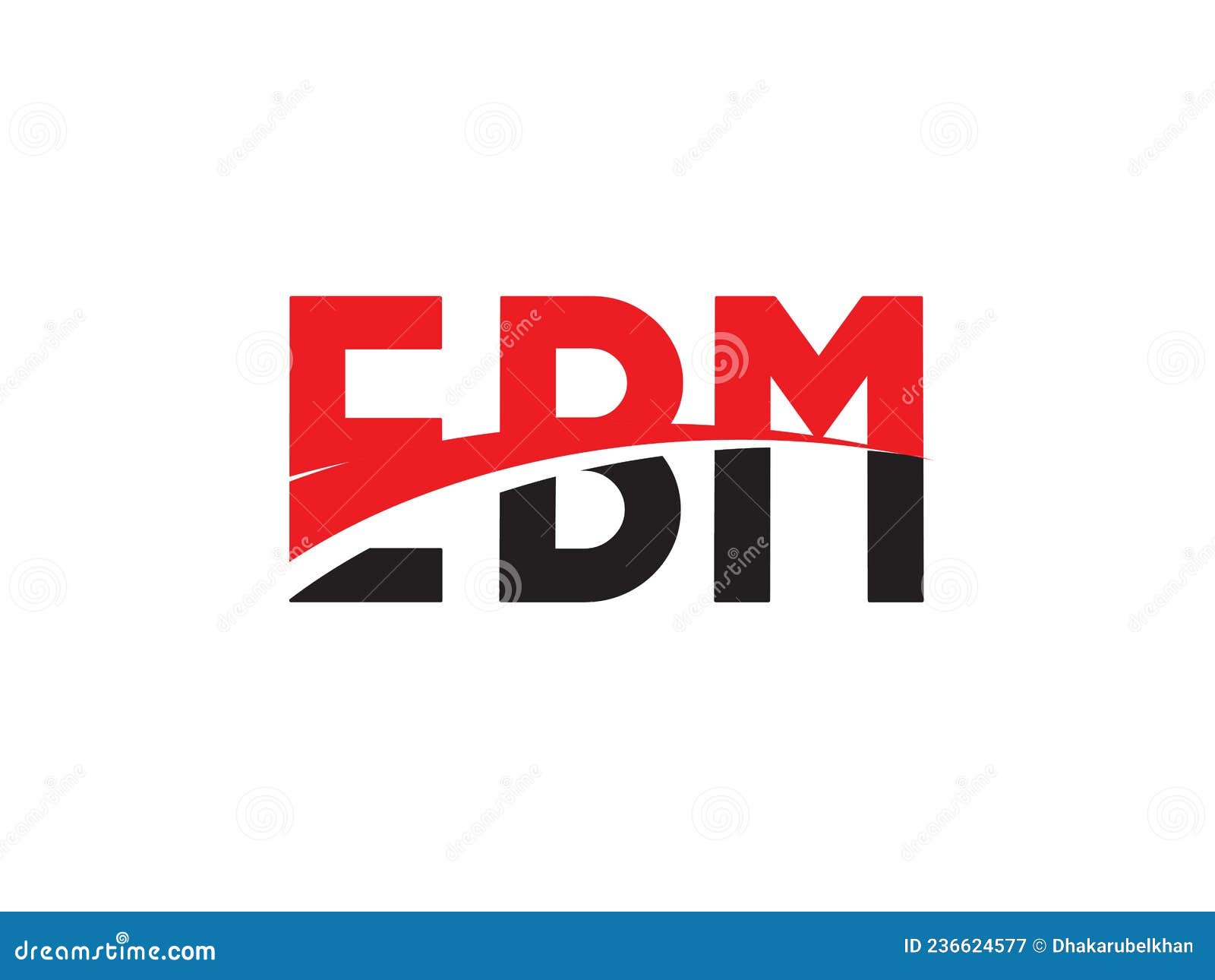 EBM Letter Initial Logo Design Vector Illustration Stock Vector ...