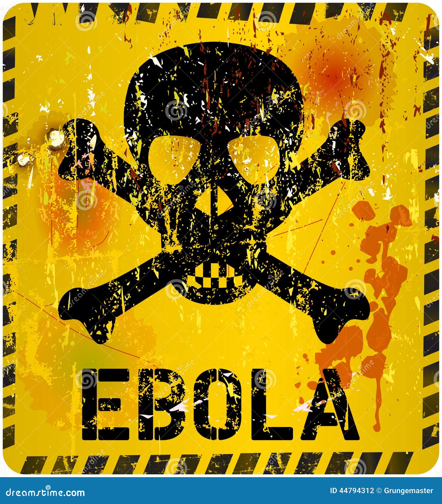 Virus Alert LED Warning Vector Illustration | CartoonDealer.com #83871994