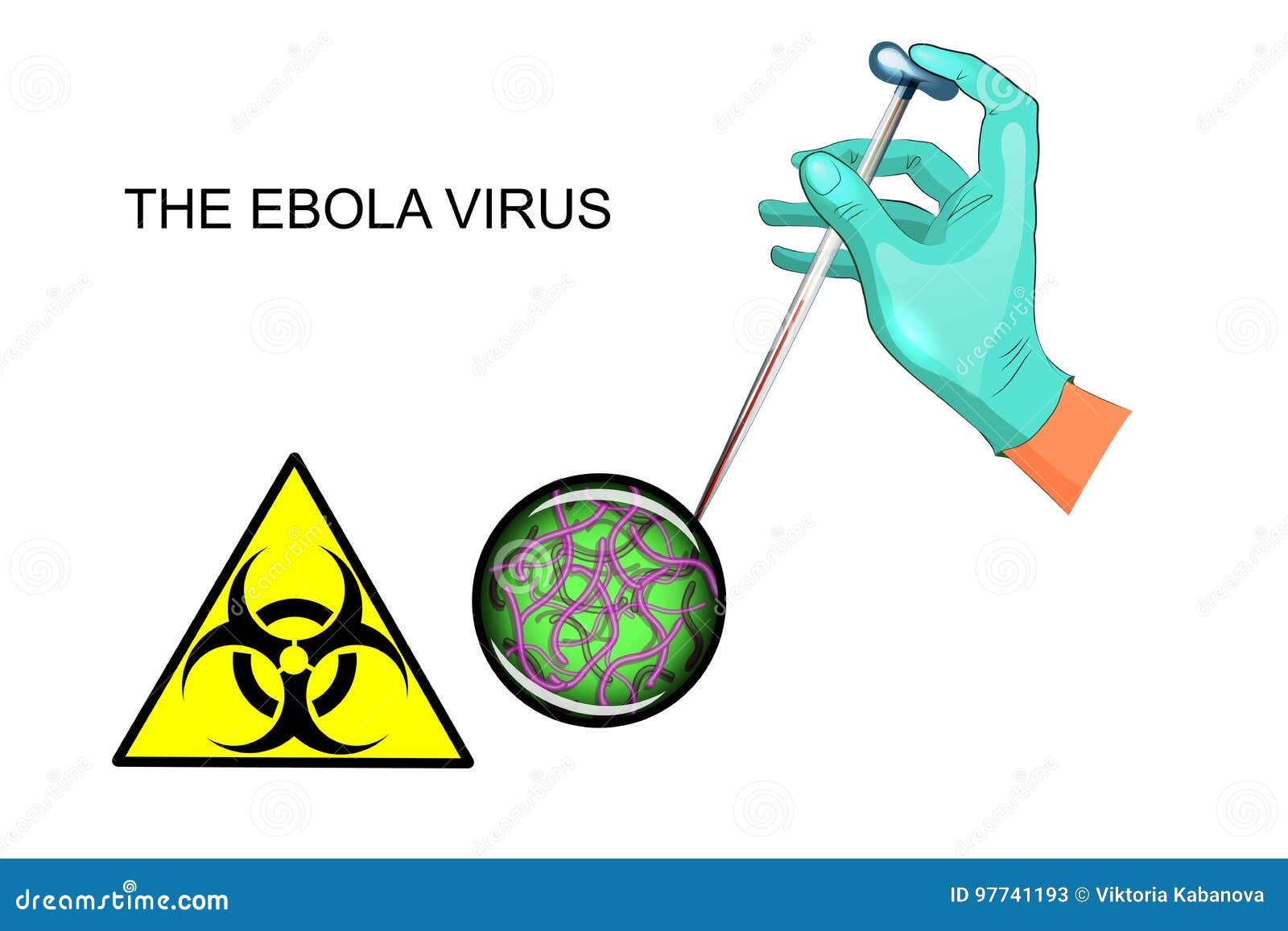 Ebola Virus, Hand, Laboratory Pipette with Blood Stock Vector ...
