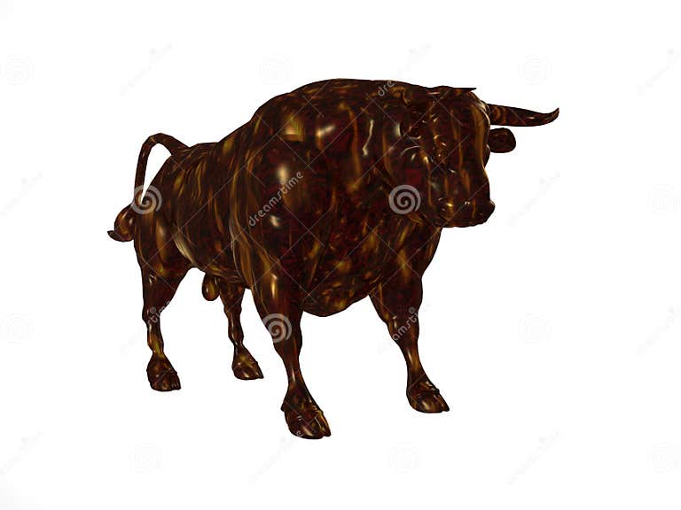 Ebony Bull stock illustration. Illustration of white, calf - 3488978