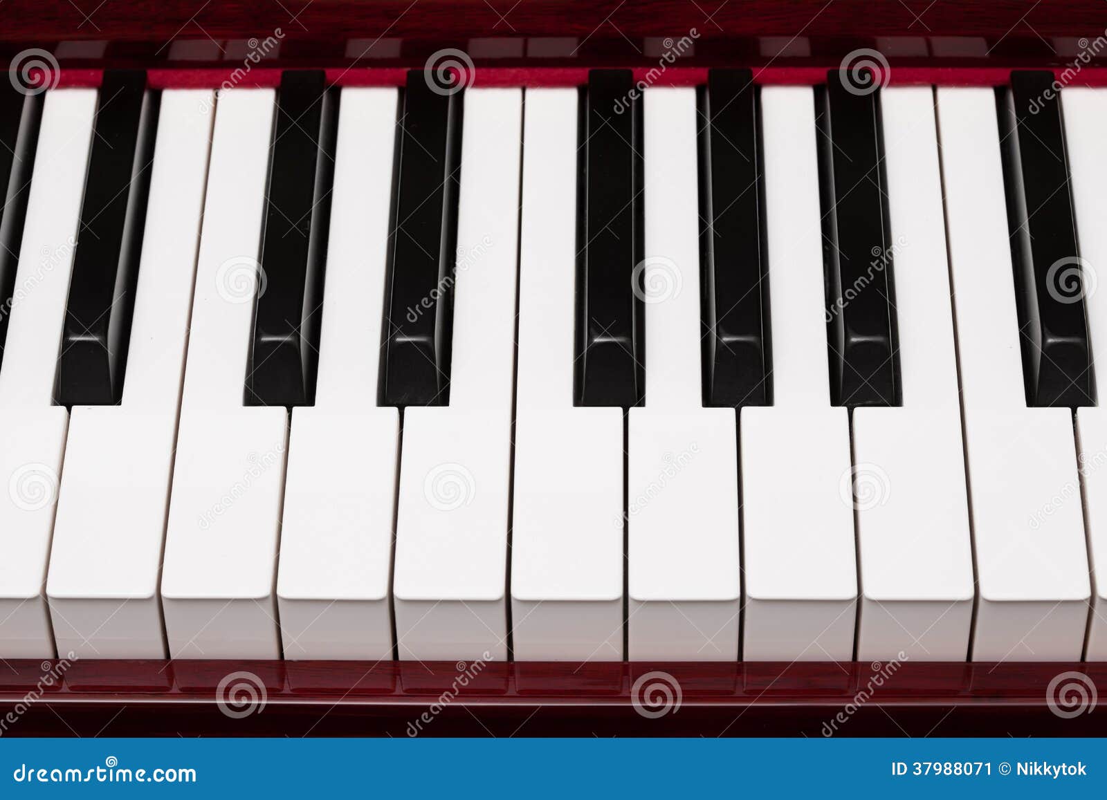 Ebony and Ivory Keys of Red Piano Stock Image - Image of tone, music ...