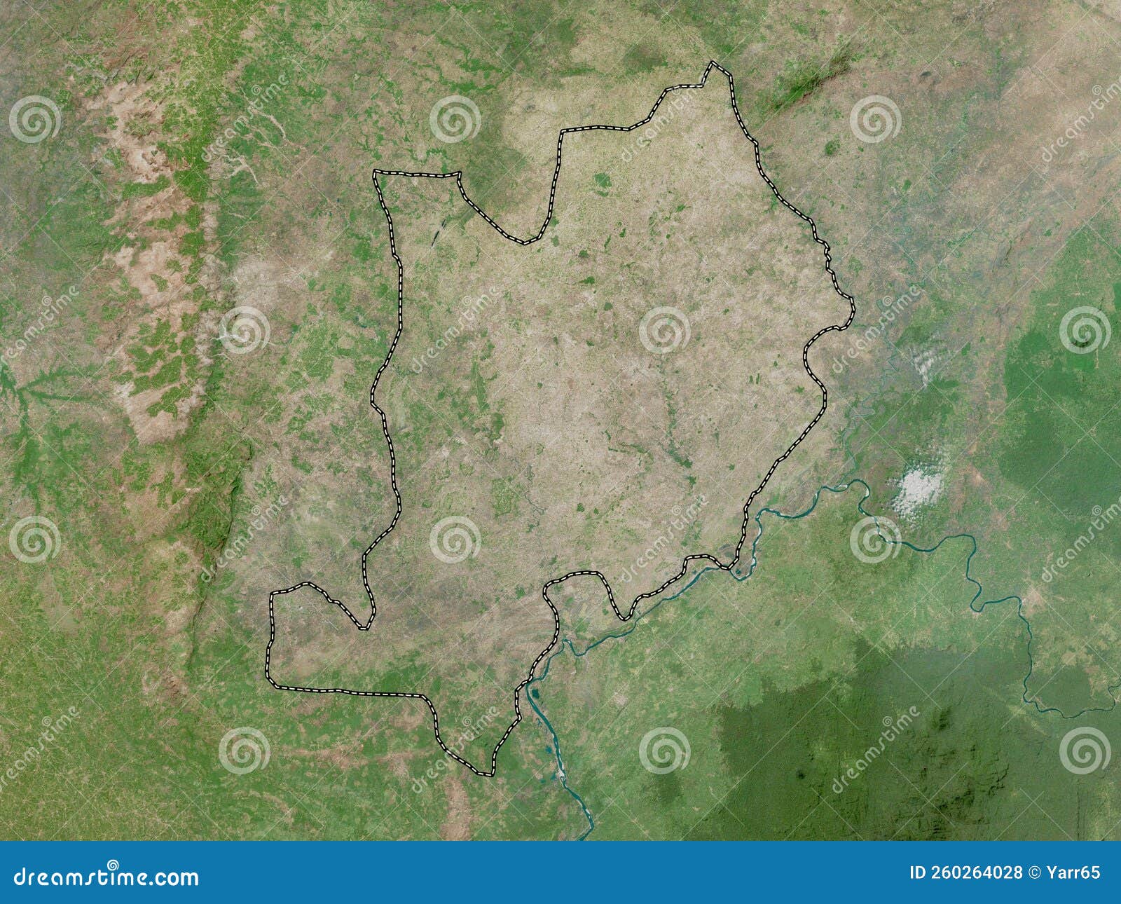 Ebonyi, Nigeria. High-res Satellite. No Legend Stock Illustration ...