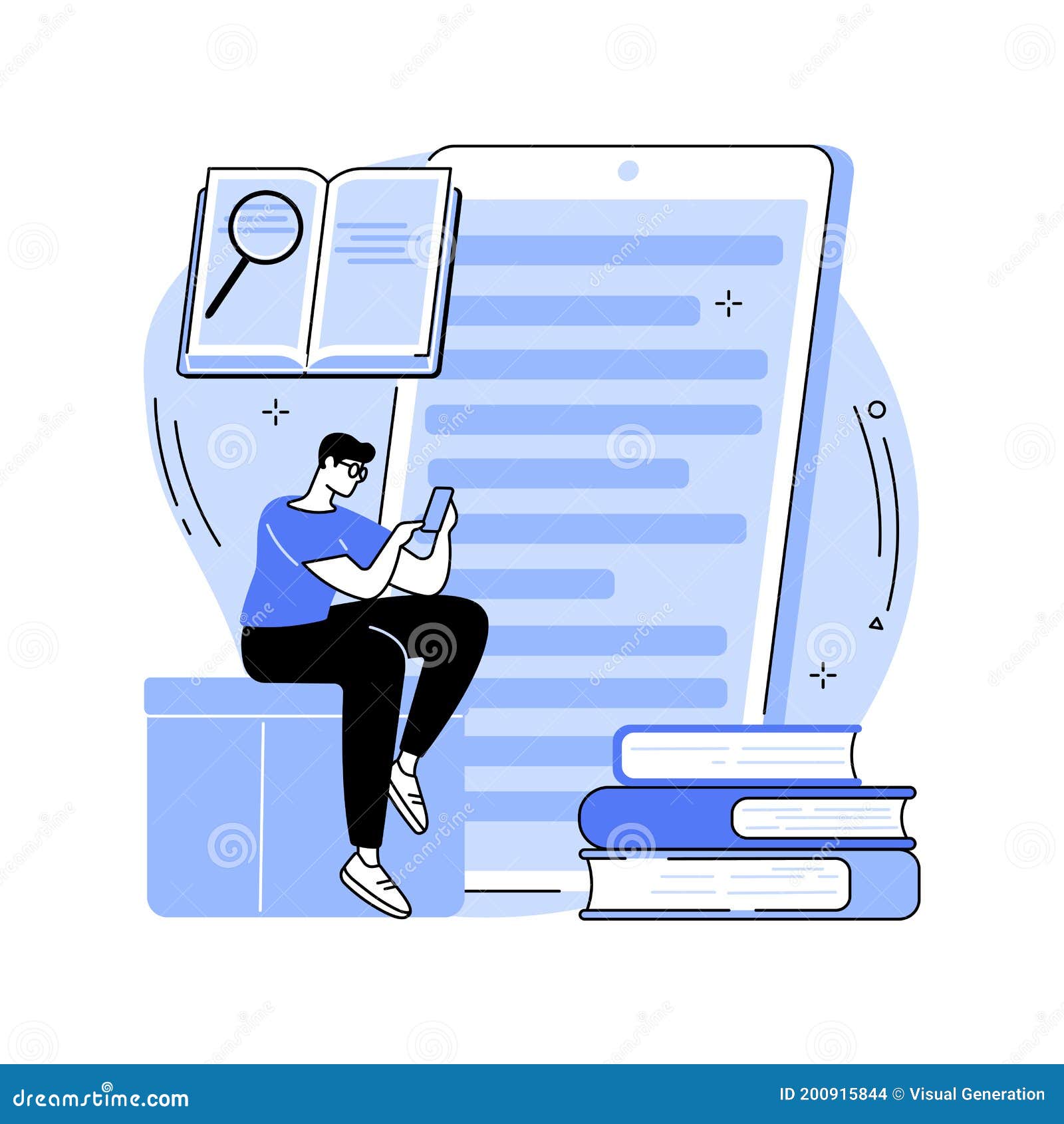 Ebook Abstract Concept Vector Illustration. Stock Vector - Illustration ...