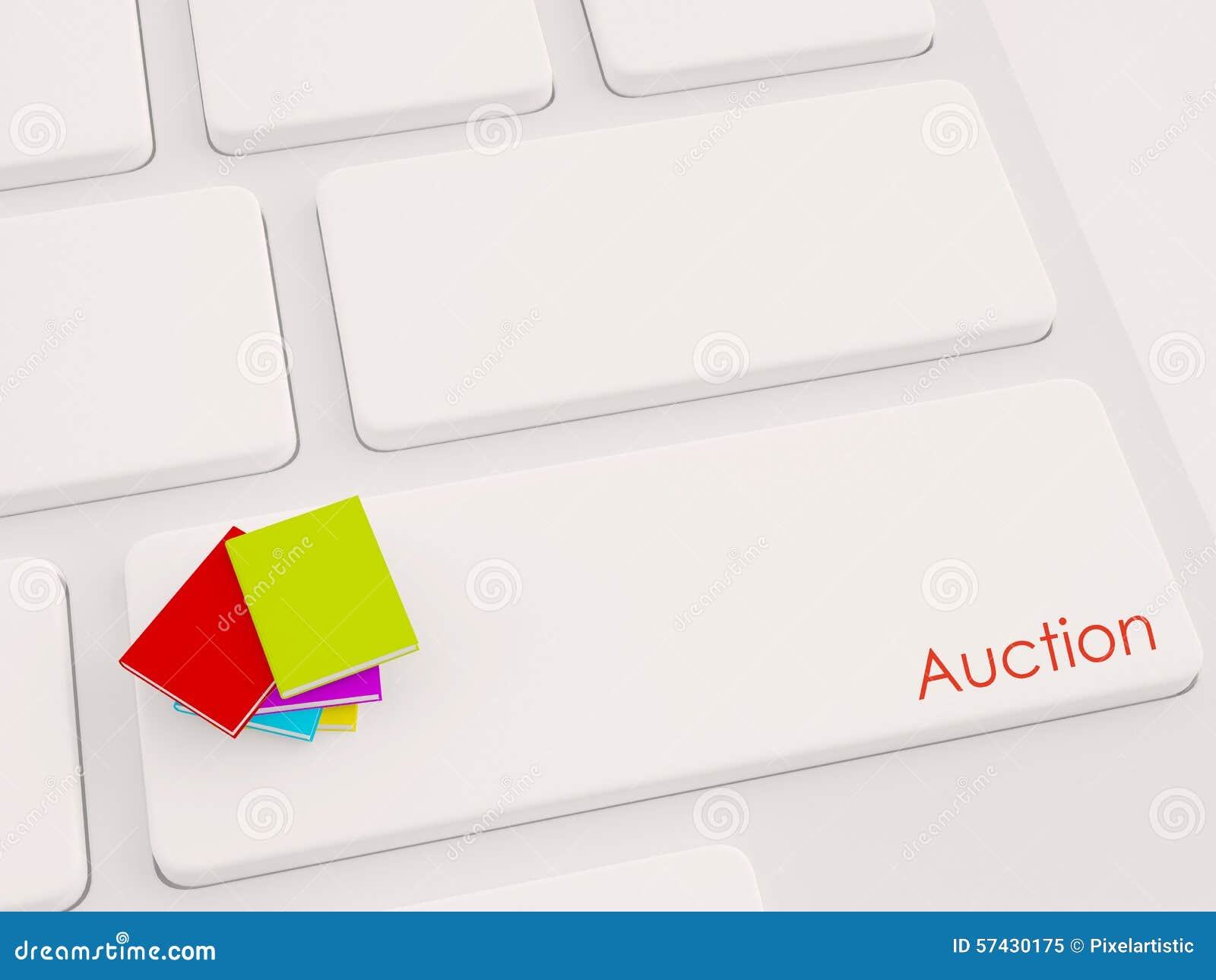 Ebook Auction, Online Auction Concept, Stock Illustration ...