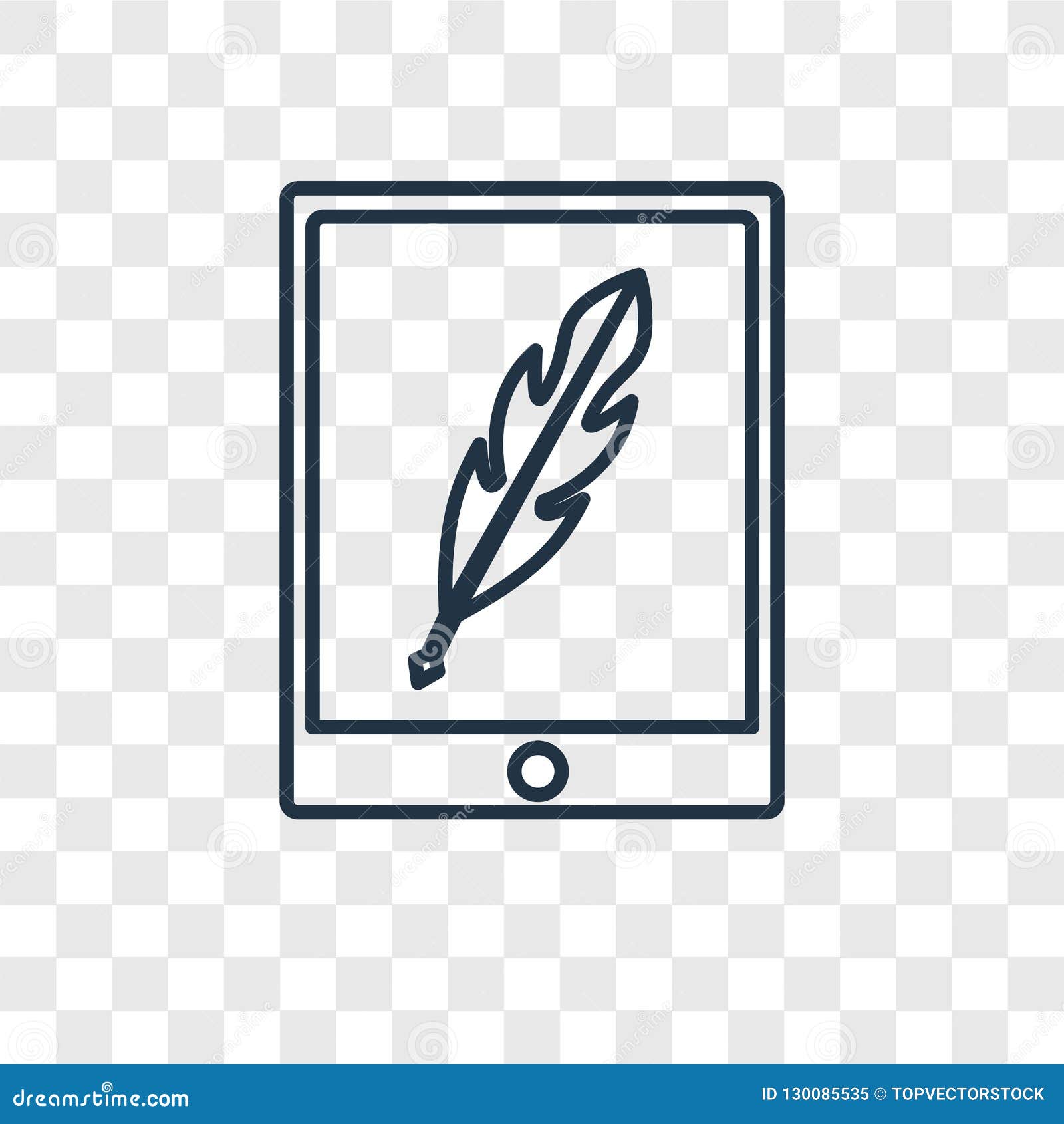 Ebook Concept Vector Linear Icon Isolated on Transparent Background ...