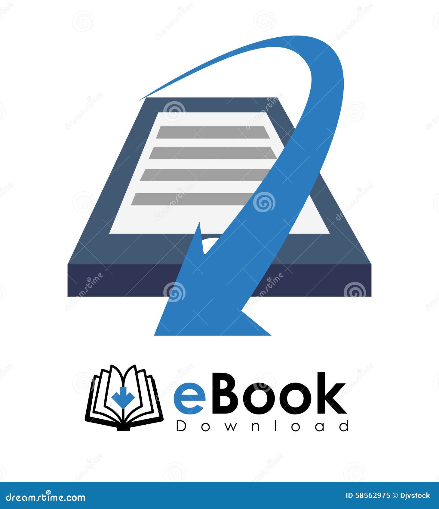 Ebook design stock vector. Illustration of read, icon - 58562975