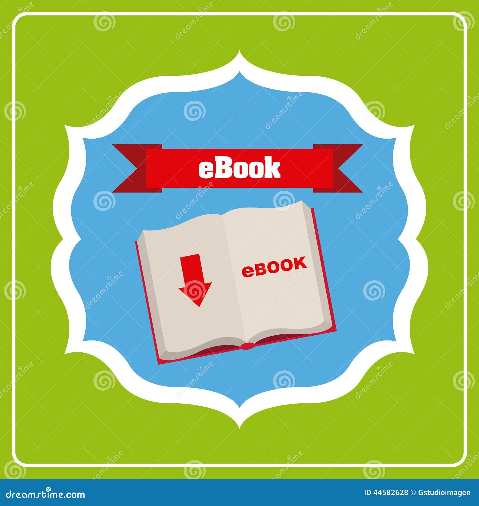 Ebook icon stock vector. Illustration of bookmark, publishing - 44582628