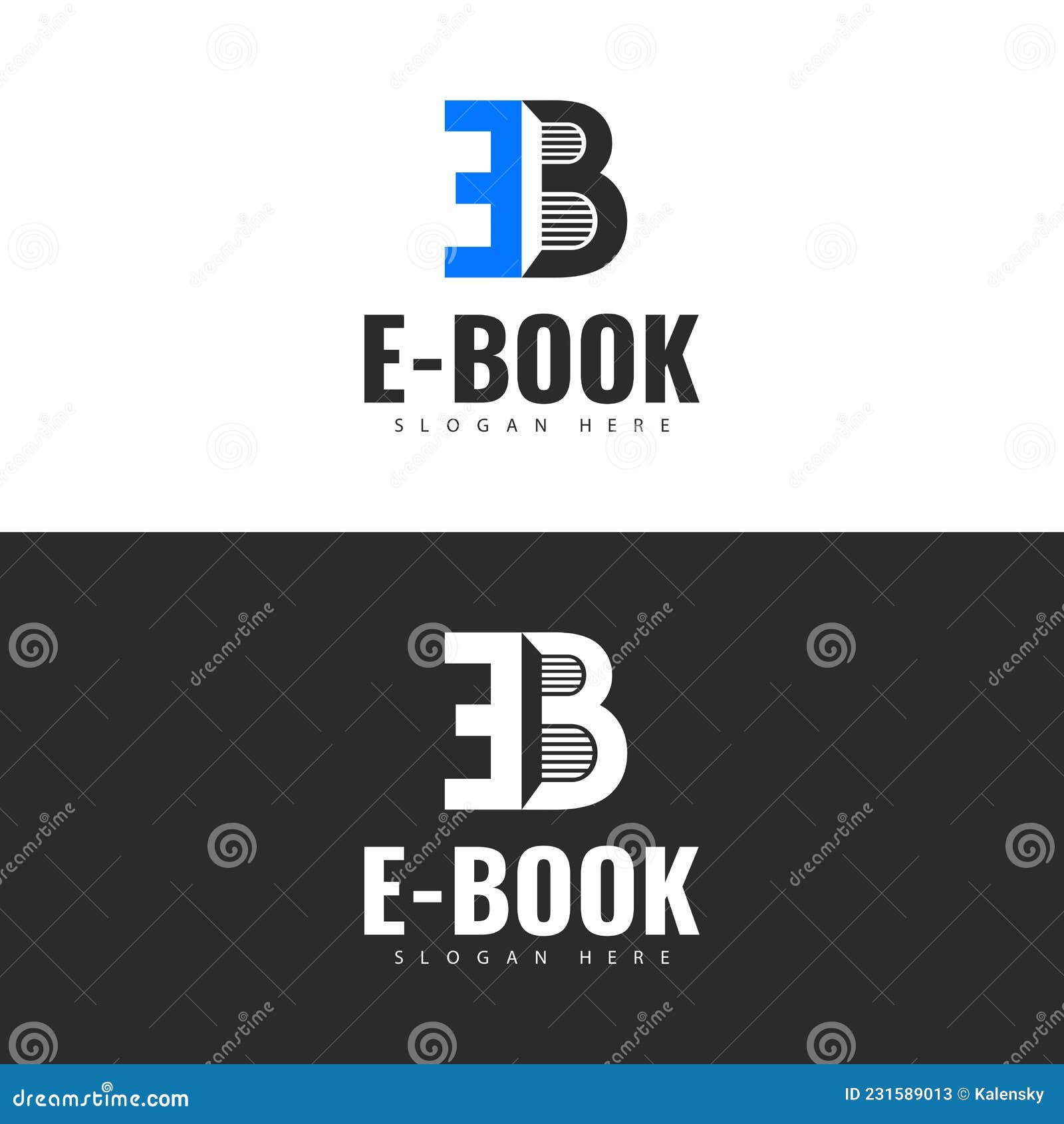Ebook logo stock vector. Illustration of library, logo - 231589013