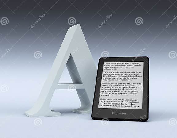 Ebook reader concept stock illustration. Illustration of learning ...