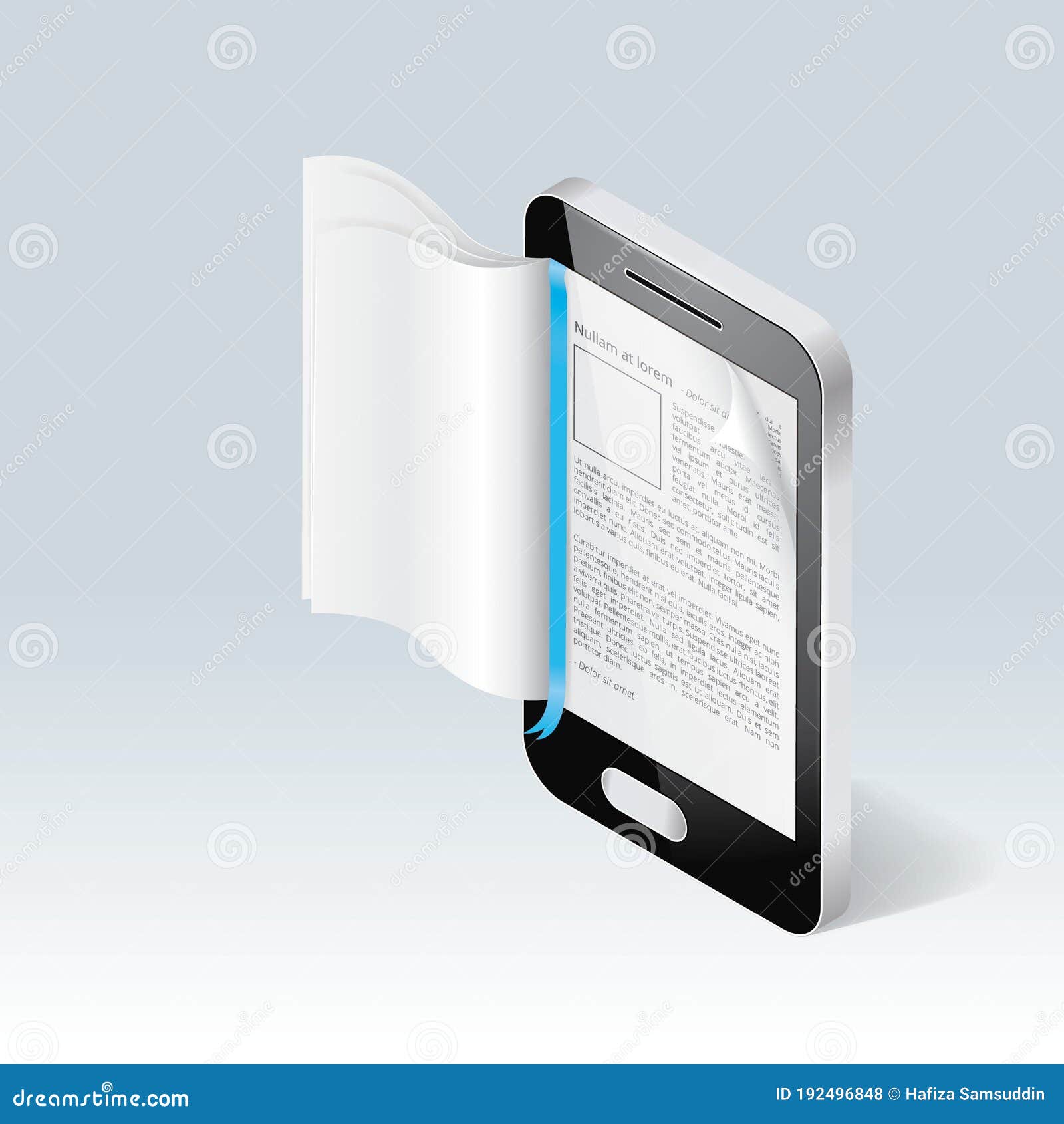 Ebook Reader Concept. Vector Illustration Decorative Design Stock ...