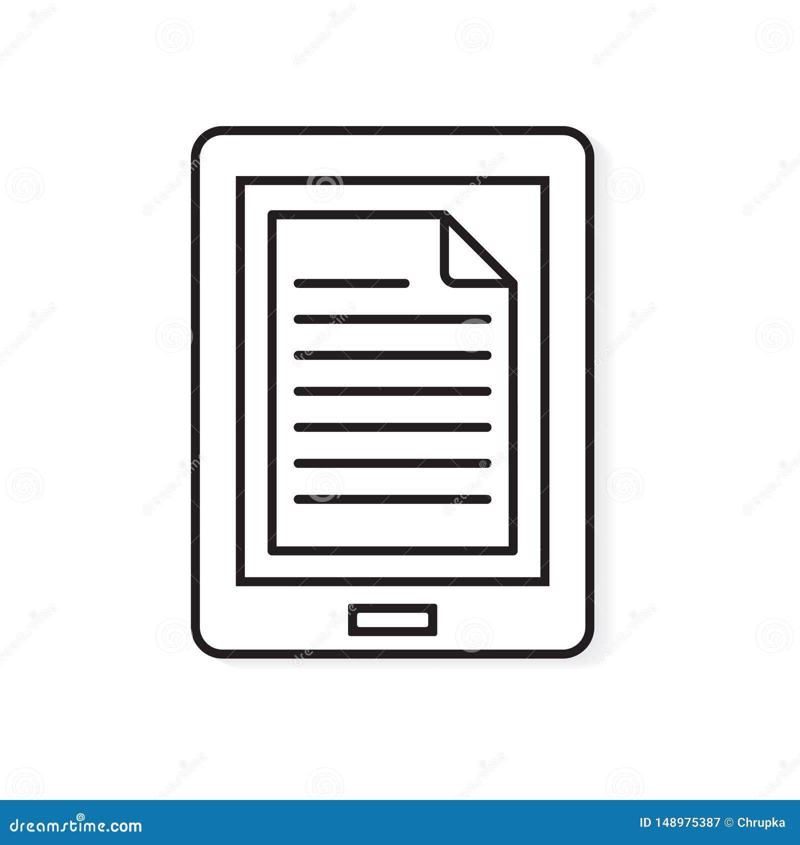Ebook reader icon stock vector. Illustration of read - 148975387